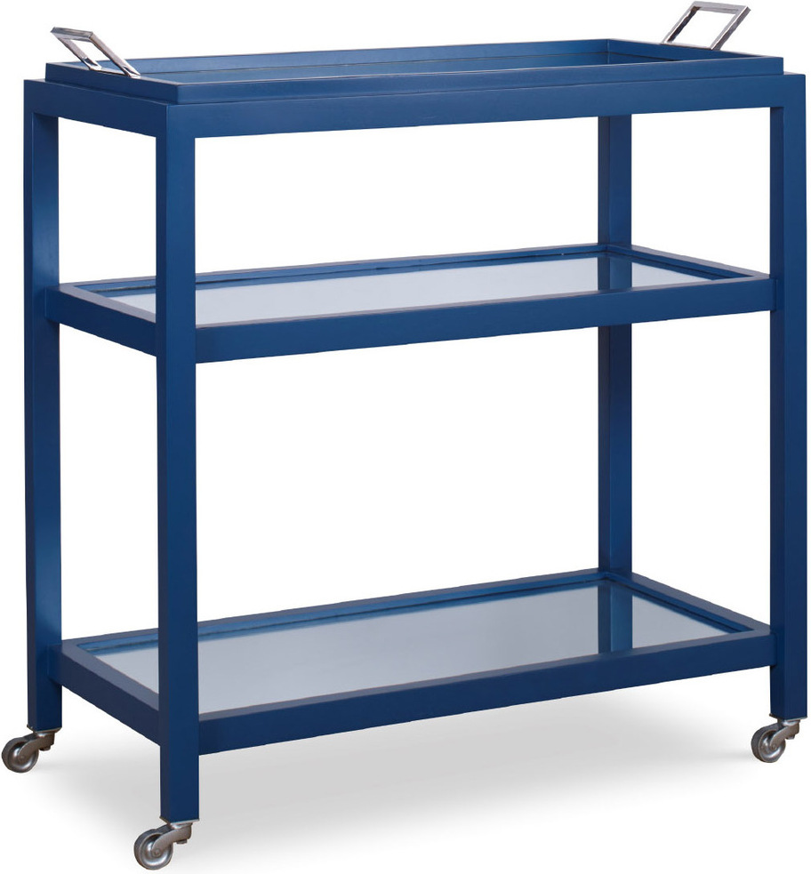 Mandalay Bar Cart In Navy by Century Furniture | 1StopBedrooms