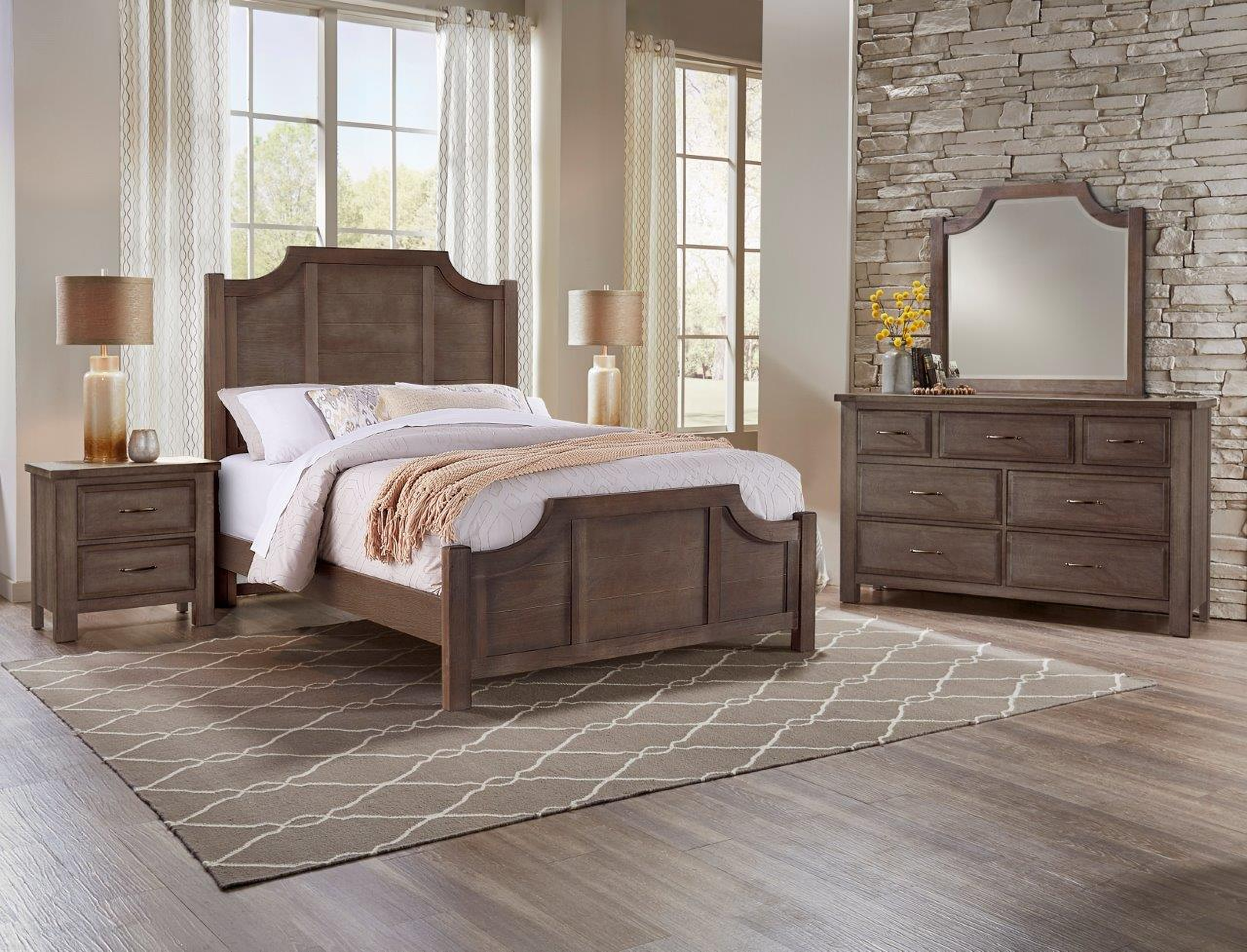 Maple Road Scalloped Bedroom Set In Maple Syrup by Artisan & Post ...