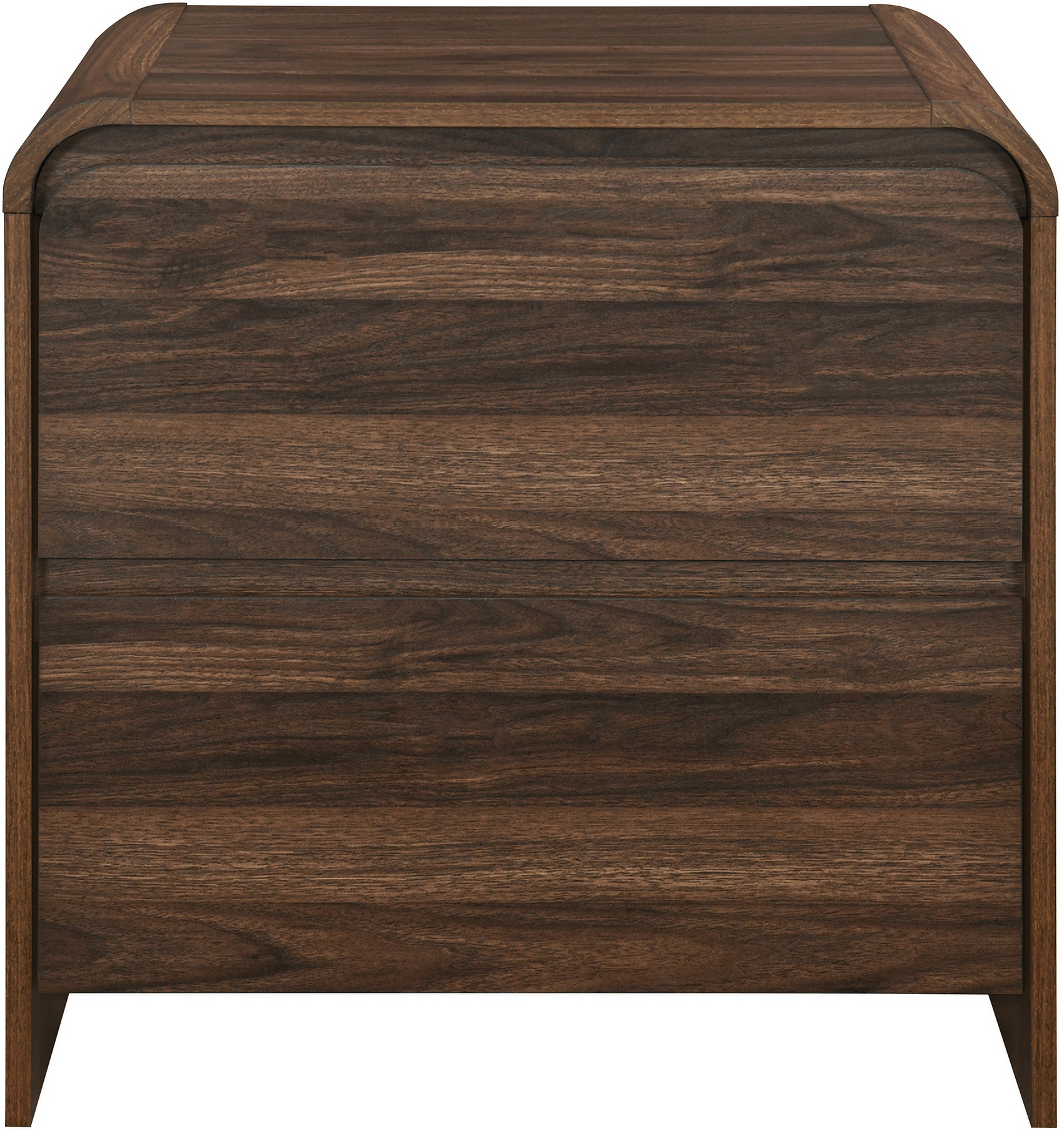 Mara Two Drawer End Table/Bedside Table In Walnut by New Classic ...