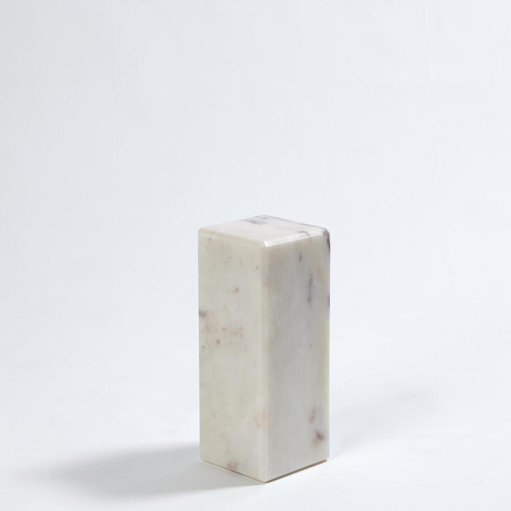 Marble 4 Inch Medium Mini Pedestal/Riser In White by Global Views ...