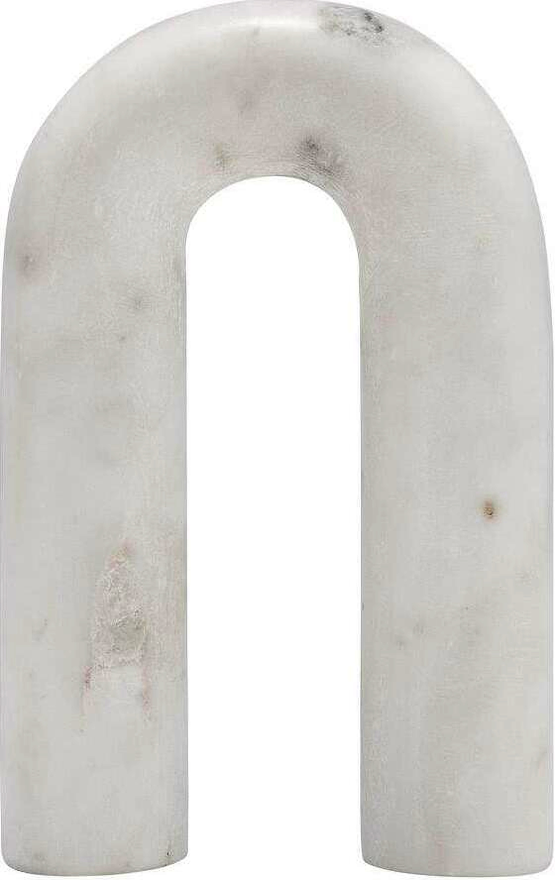 Marble 8 Inch Rounded Horseshoe Table Top Decor In White by Sagebrook ...