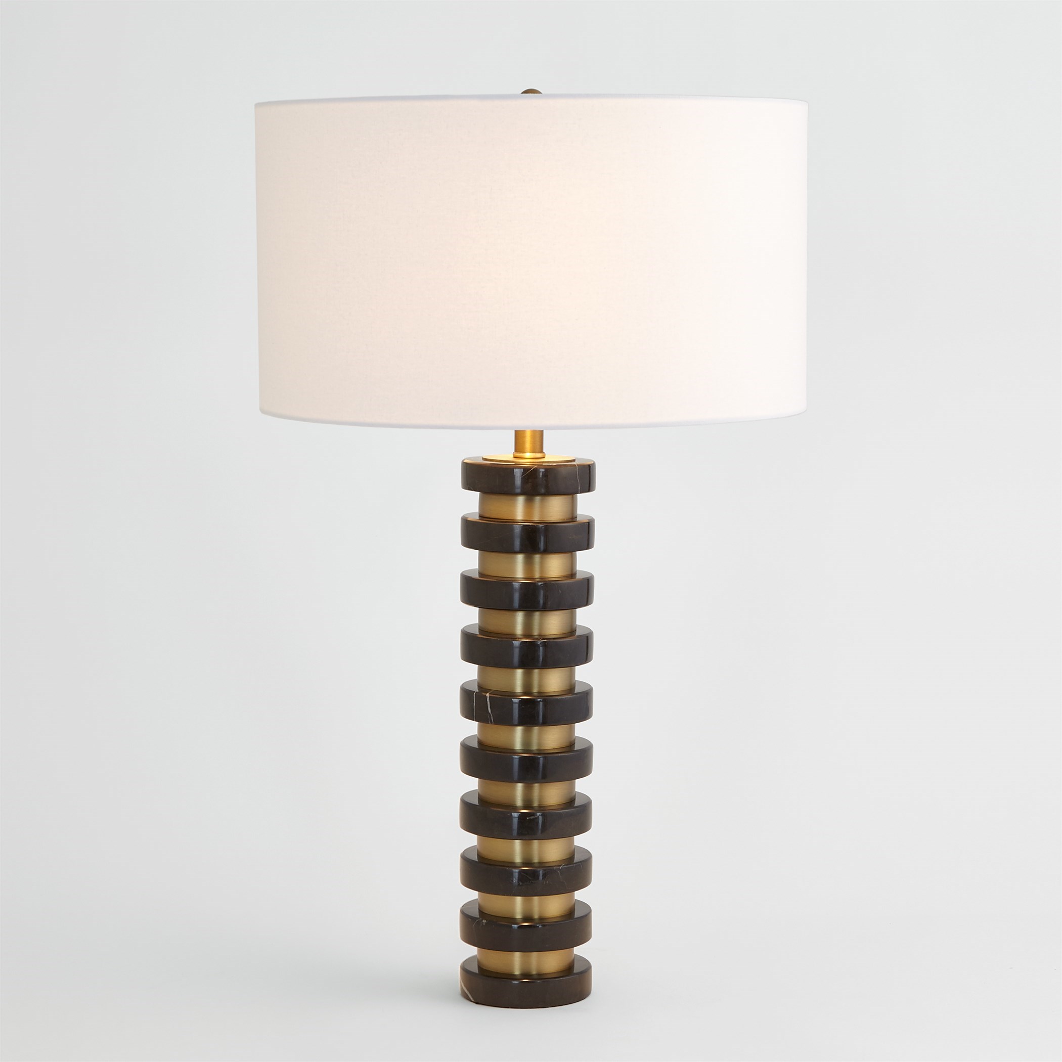 Marble Stack Lamp In Black by Global Views | 1StopBedrooms