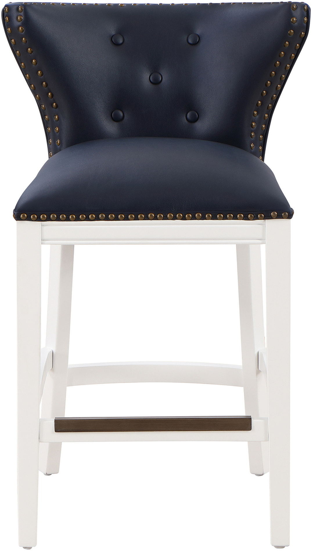 Blue Leather Counter Stools