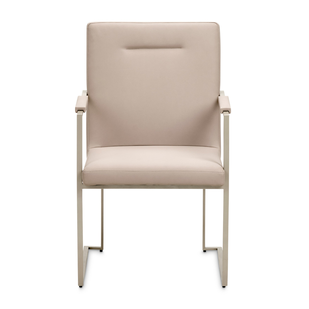 Marin Dining Arm Chair Set of 2 In Greige by Michael Amini | 1StopBedrooms