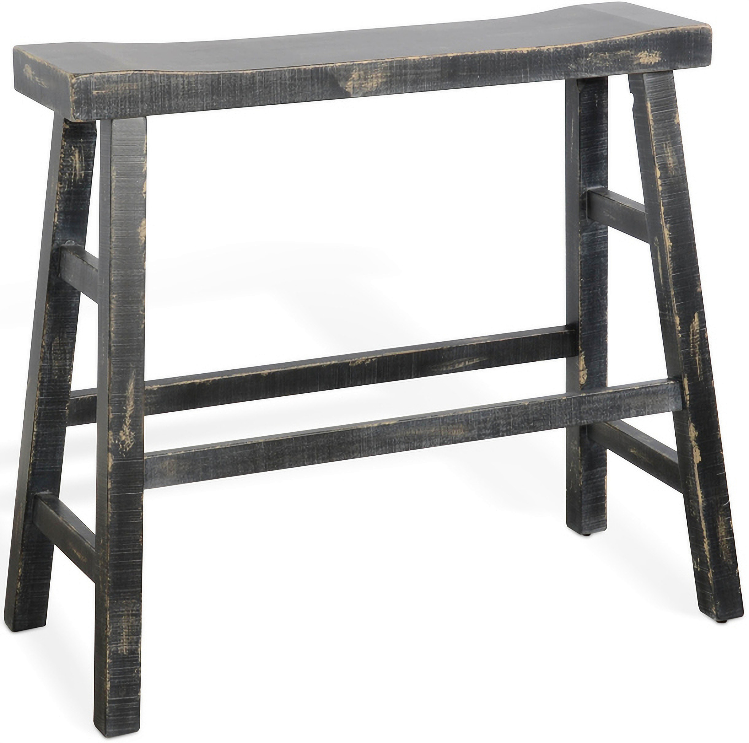 Marina Black Sand 30 Inch Bench With Wood Seat In Black by Sunny Design ...