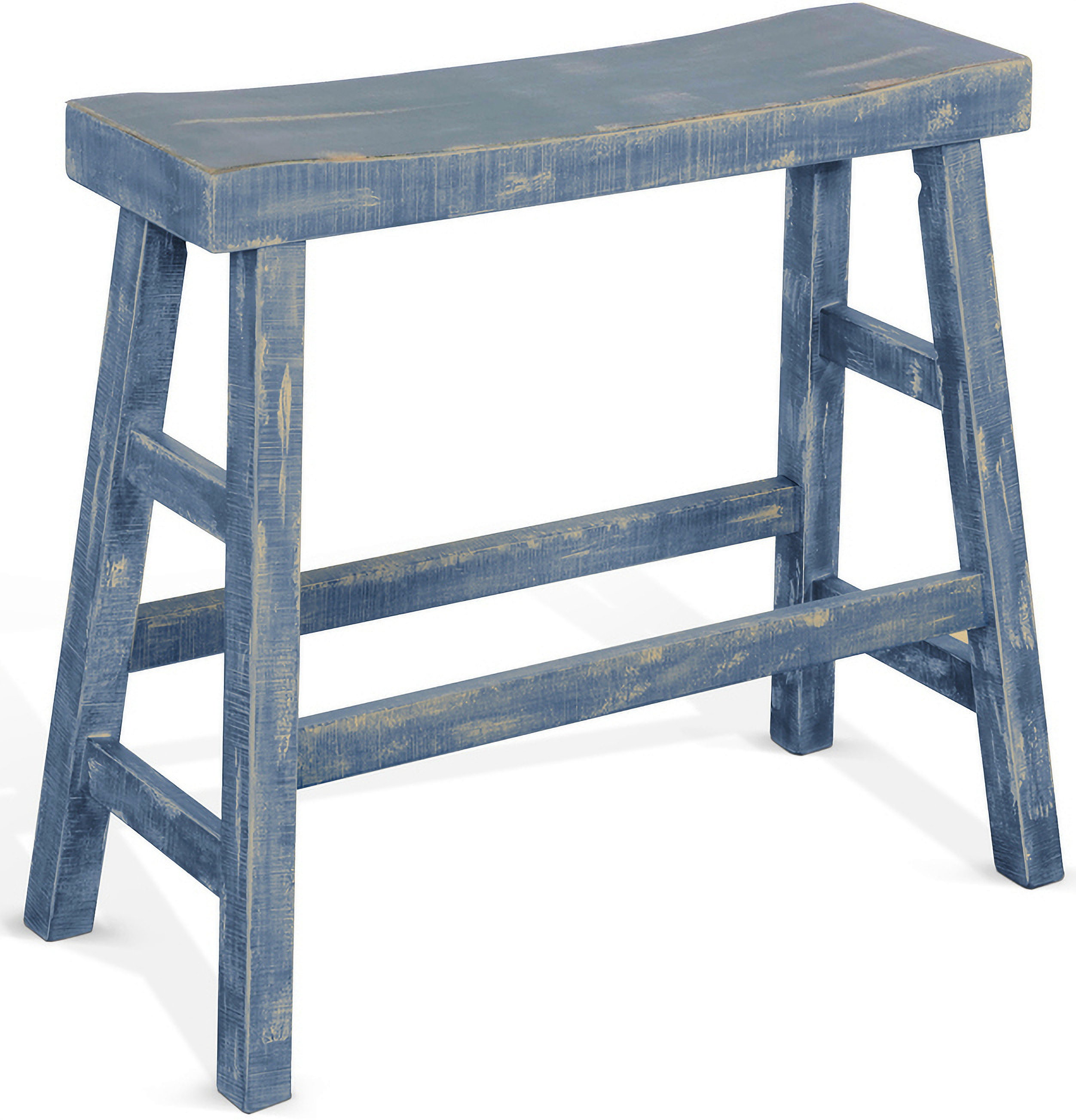 Marina Ocean Blue 30 Inch Bench With Wood Seat by Sunny Designs ...