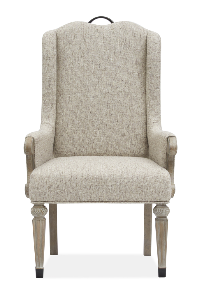 Marisol Upholstered Host Arm Chair Set of 2 In Fawn by Magnussen ...