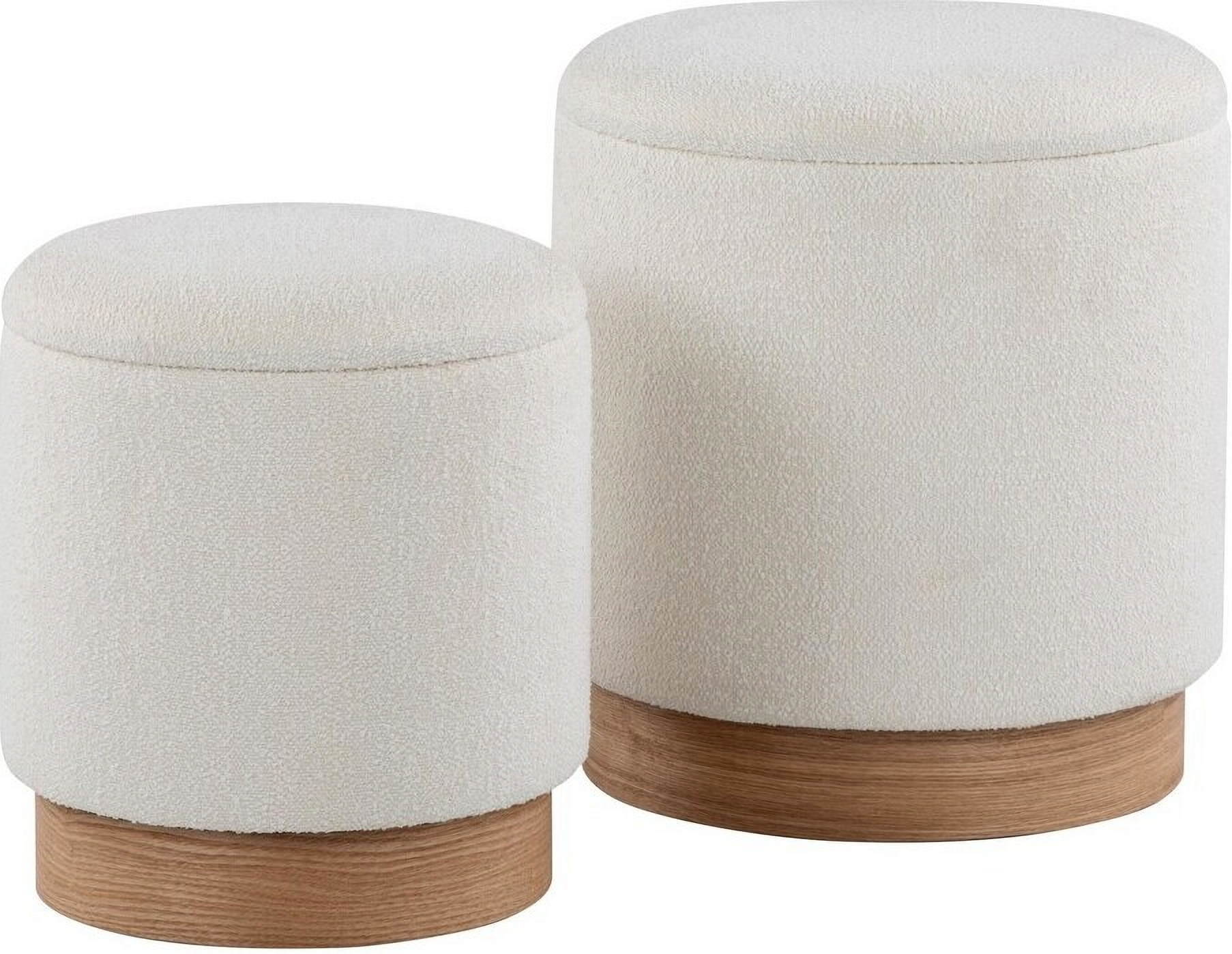 Marla Nesting Ottoman Set In Cream by Lumisource | 1StopBedrooms