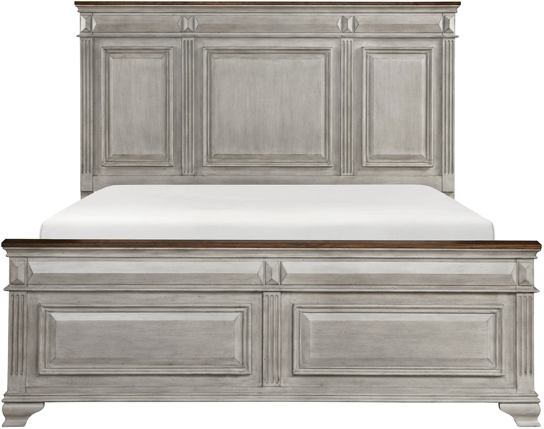 Marquette Queen Panel Bed In Brown and Gray by Homelegance | 1StopBedrooms