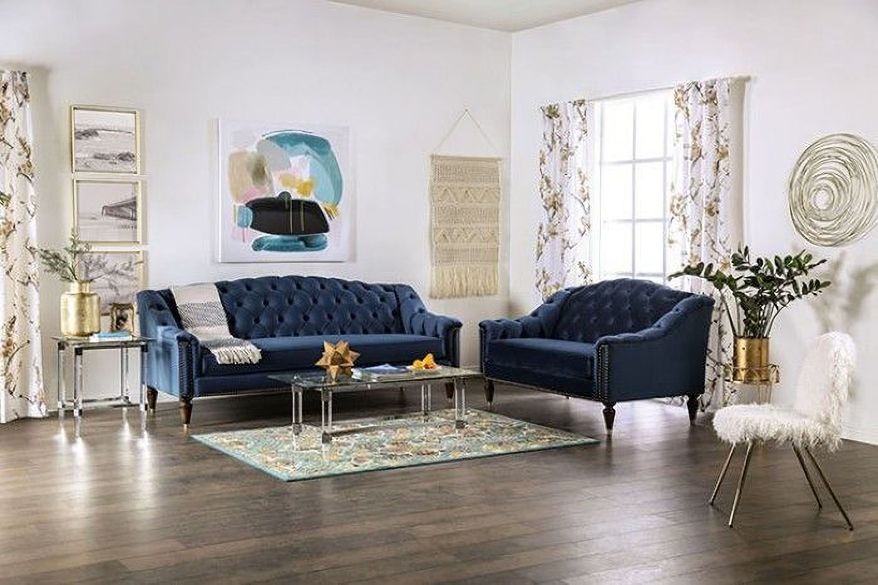 Martinique Blue Living Room Set by Furniture of America | 1StopBedrooms