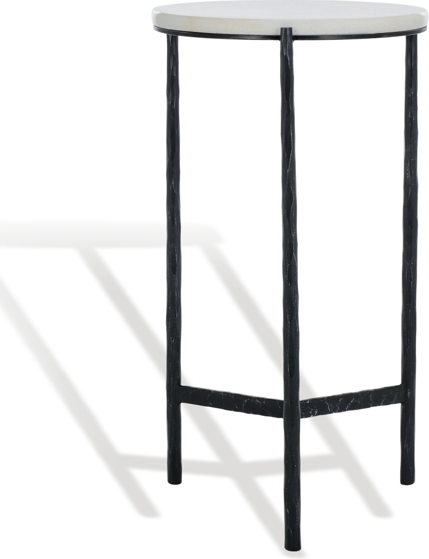 Marylou Marble Top Drink Table In Black and White by Safavieh Couture ...