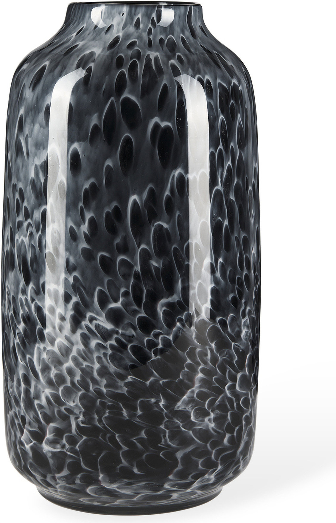 Masai Mottled Glass Large Vase In Black by Mercana | 1StopBedrooms