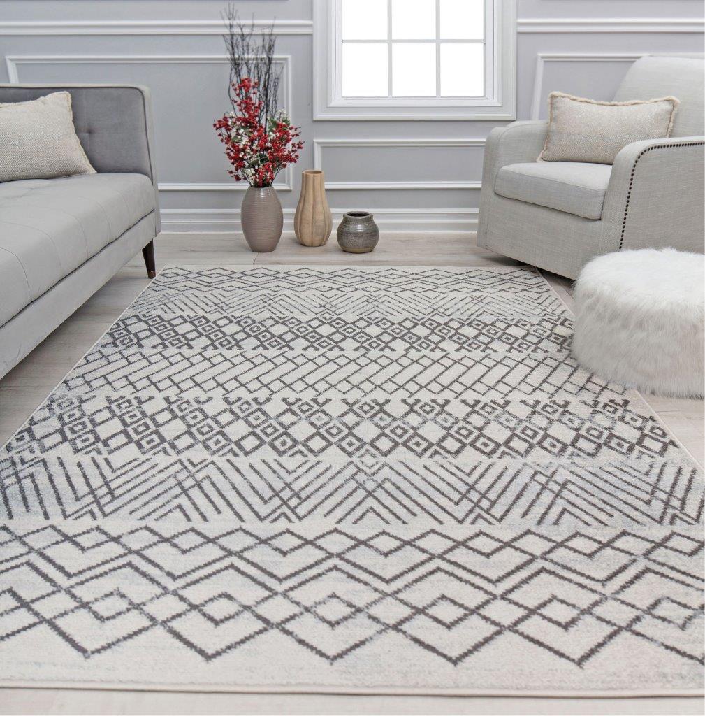 Mason Brooks Ryder KN20C Ivory Cottontail Moroccan Tribal White 2 6 X 4