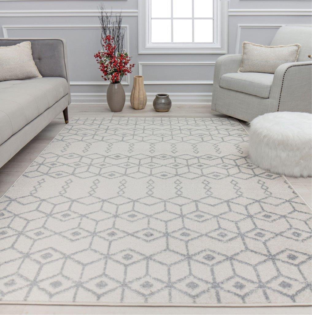 Mason Brooks Ryder KN50A Pearl Drops Moroccan Tribal White 2'6 x 8 ...