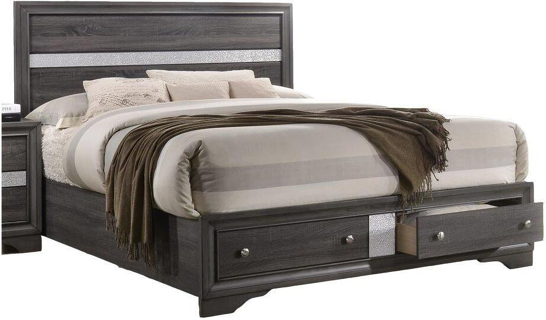 Matrix Queen Bed In Gray by Galaxy Home Furnishings | 1StopBedrooms