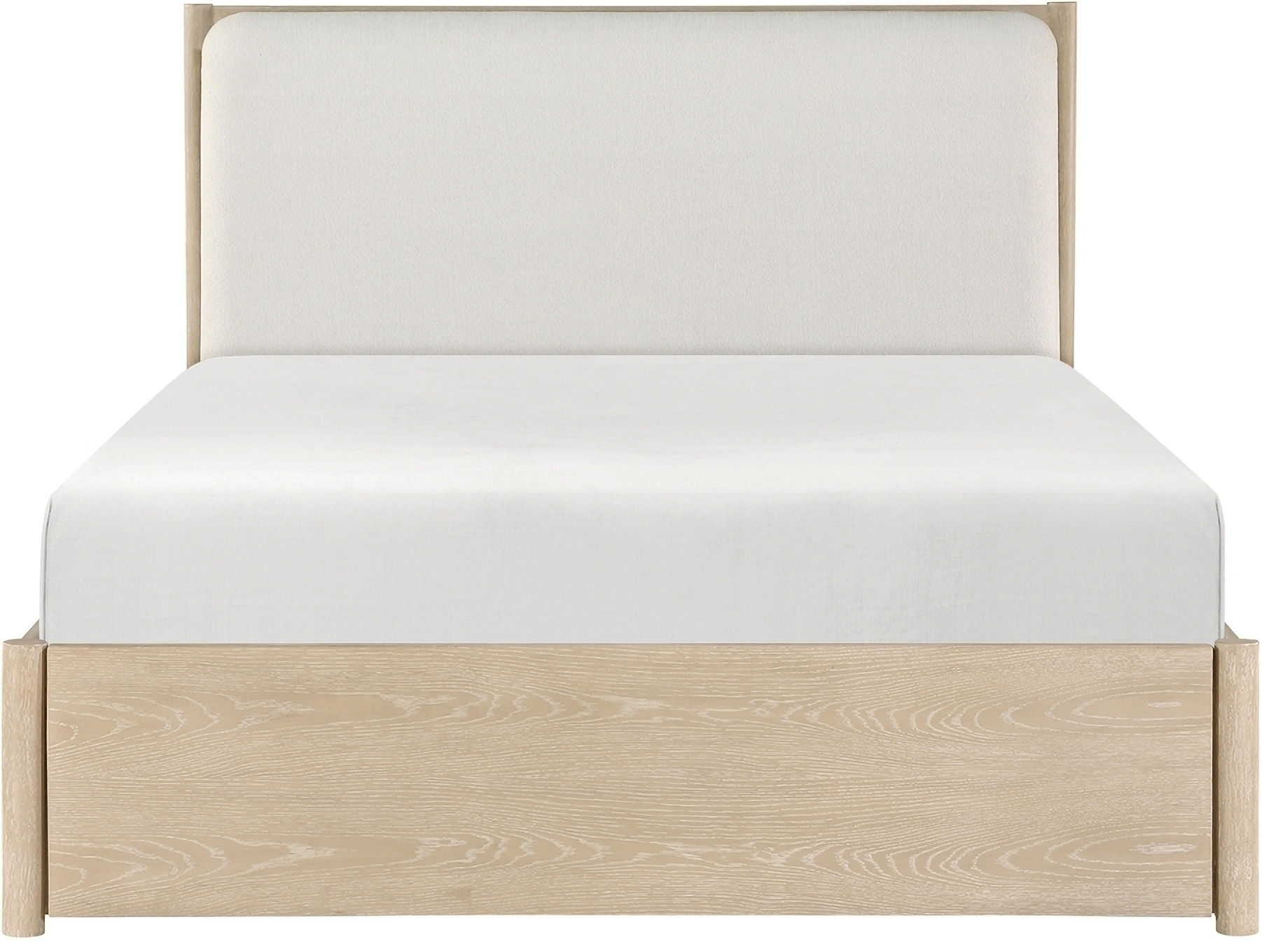 Matteo Queen Platform Bed with Footboard Storage In Natural and Oak by ...