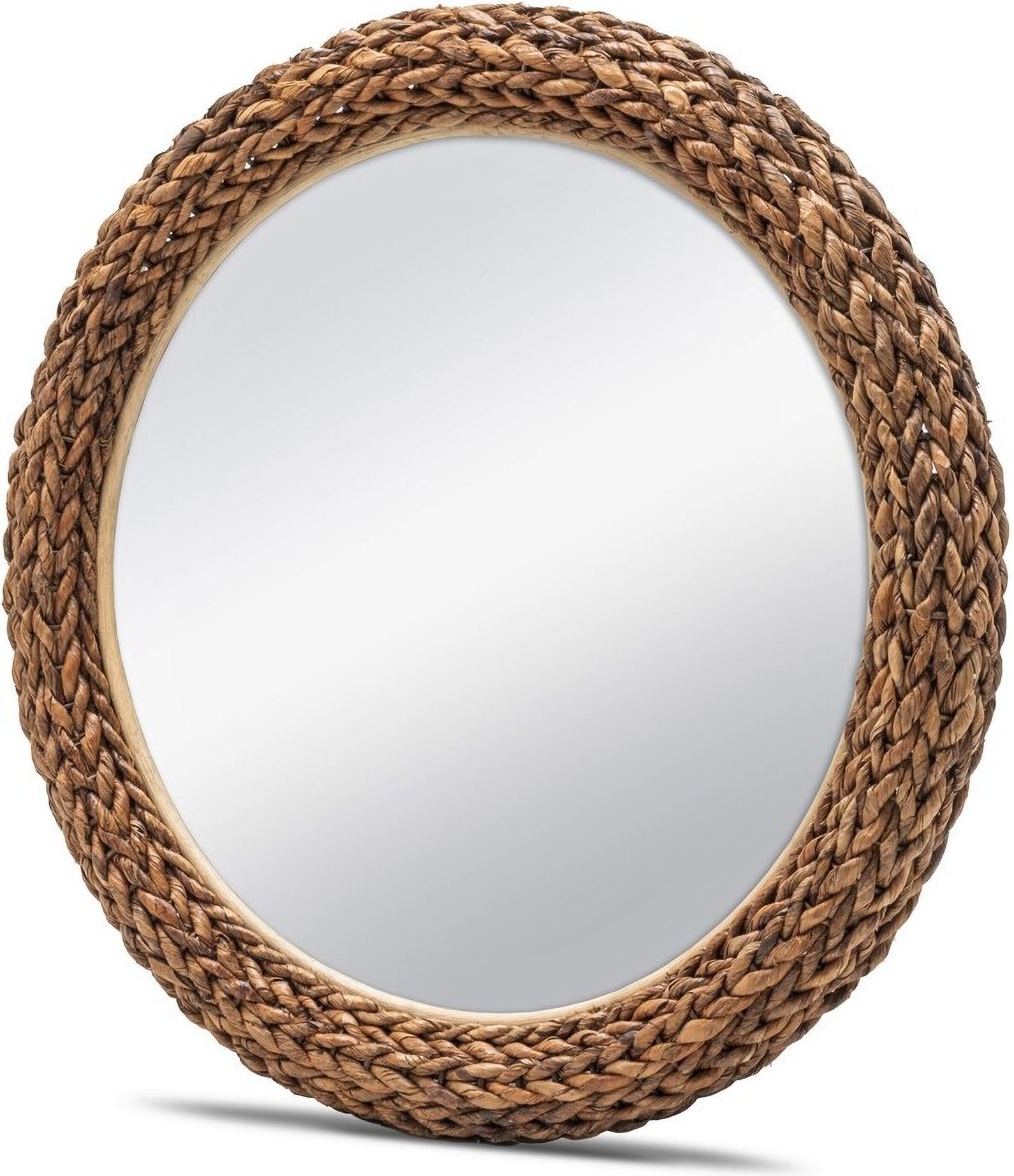 Maui 36 Inch Round Mirror In Natural by Sea Winds Trading | 1StopBedrooms