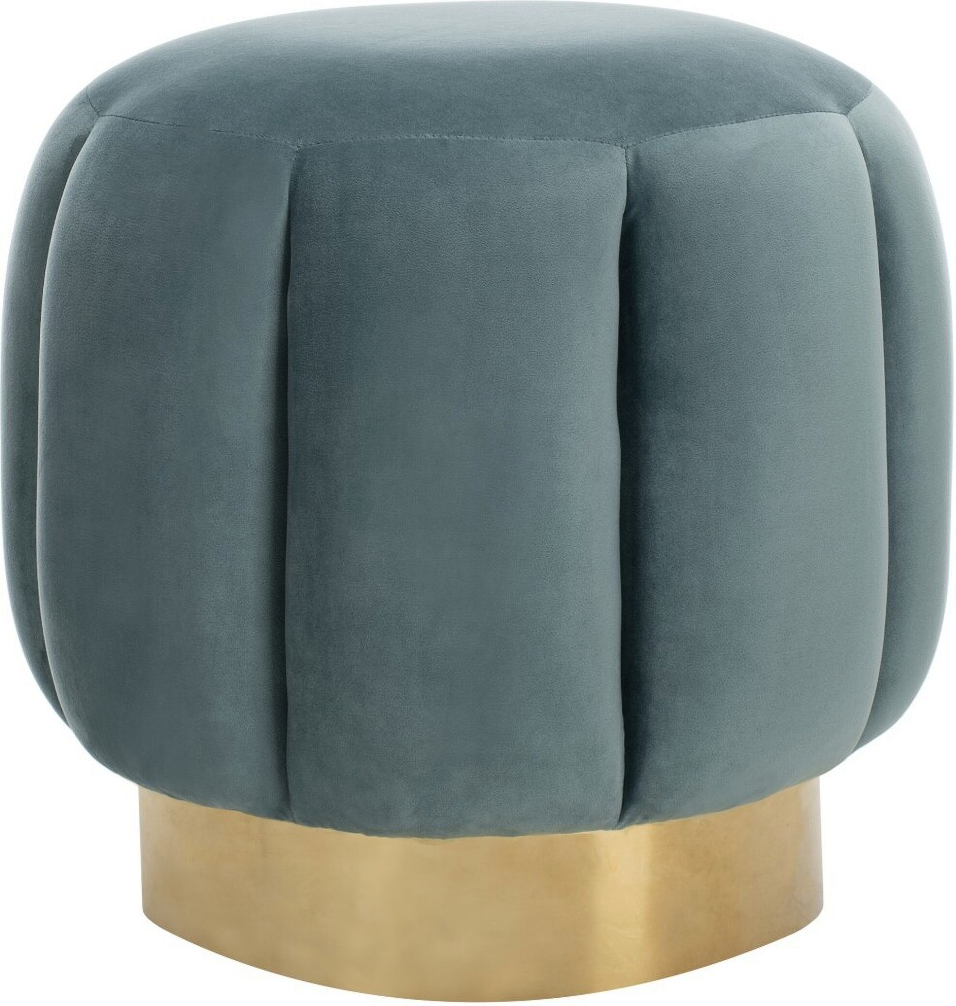 Maxine Channel Tufted Ottoman In Seafoam and Gold by Safavieh Couture ...