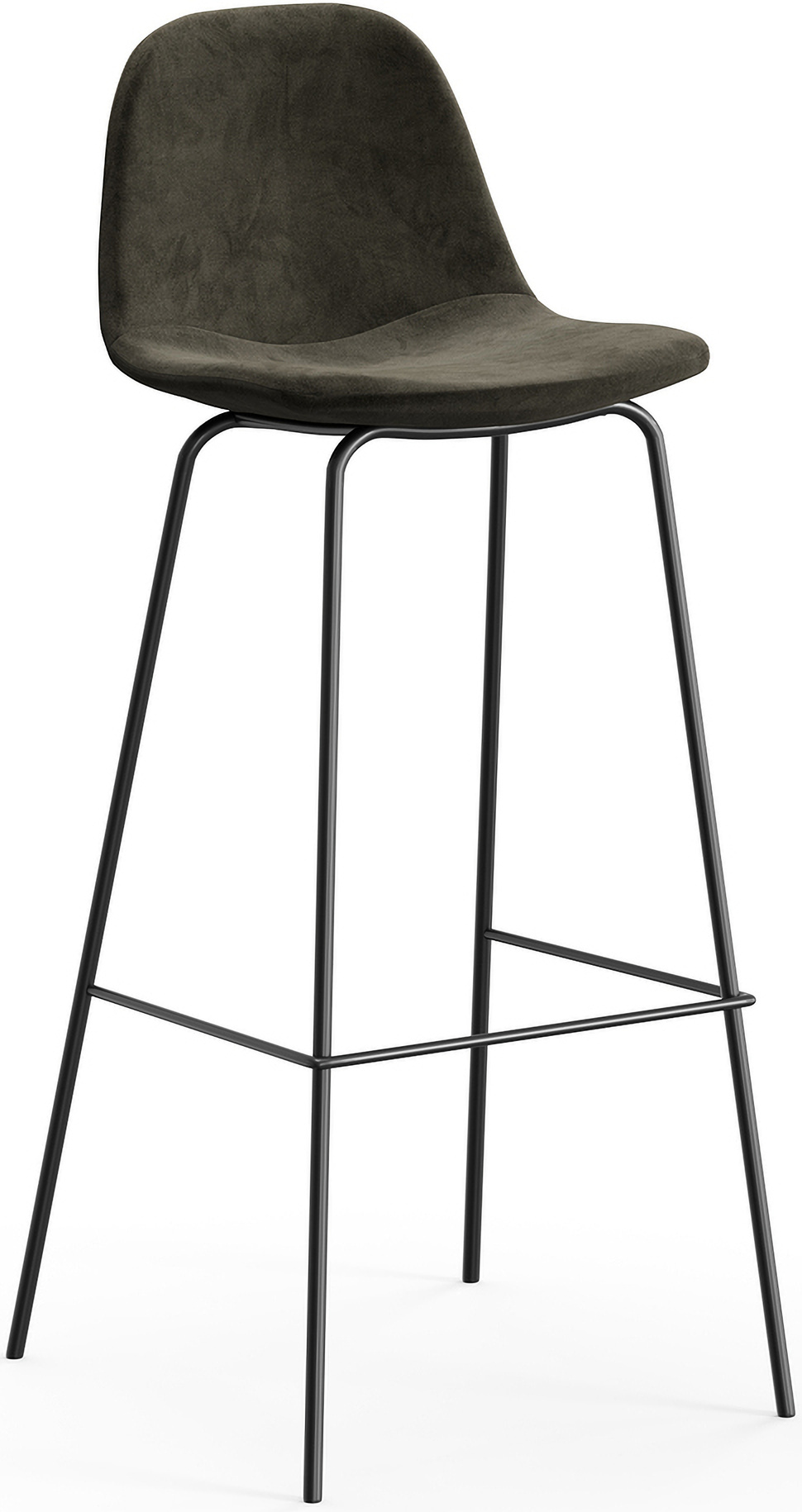 Maxine Velvet Bar Height Stools Set of 2 In Smoke by Aeon | 1StopBedrooms