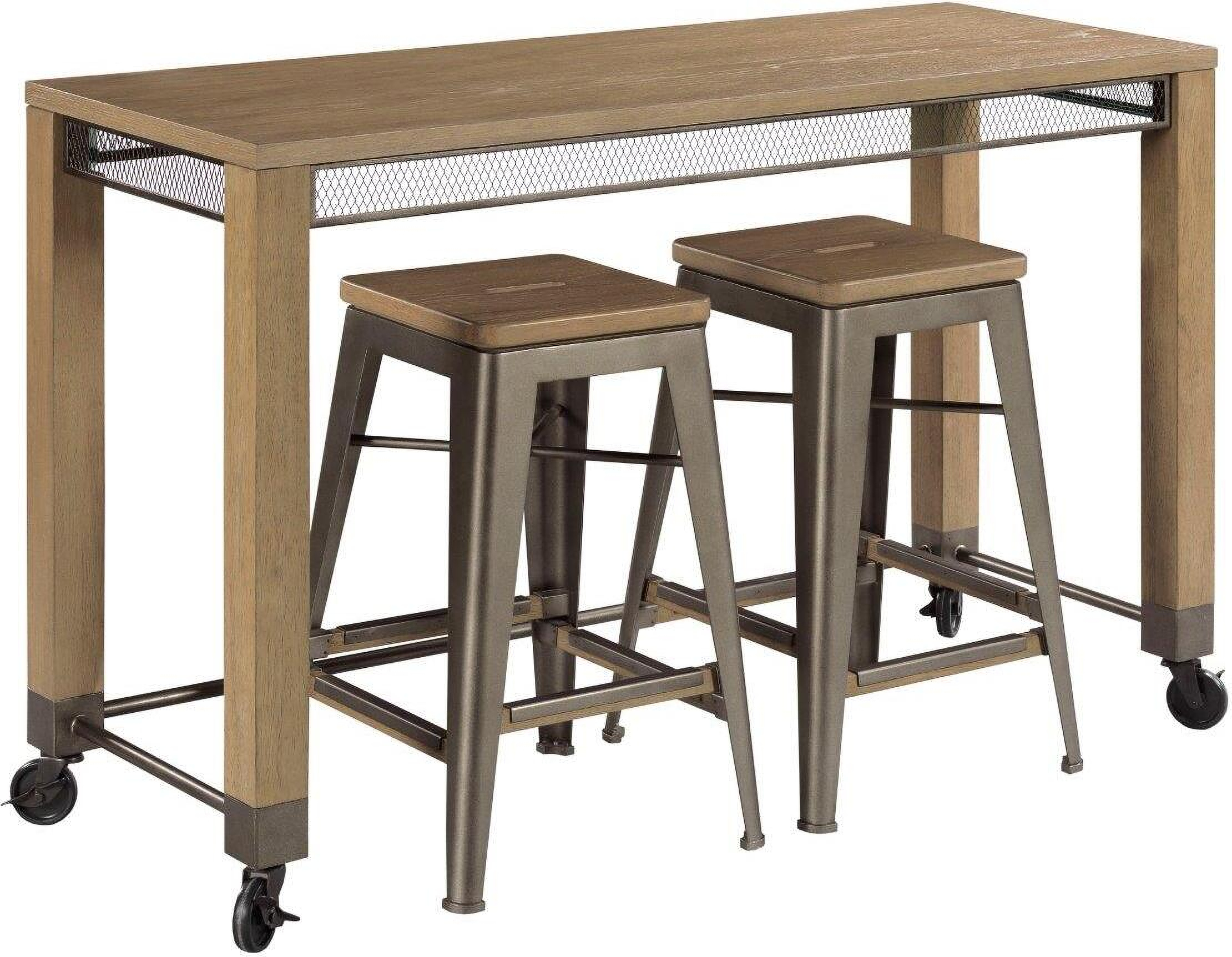 Maya Counter Console With Two Stools by Hammary | 1StopBedrooms
