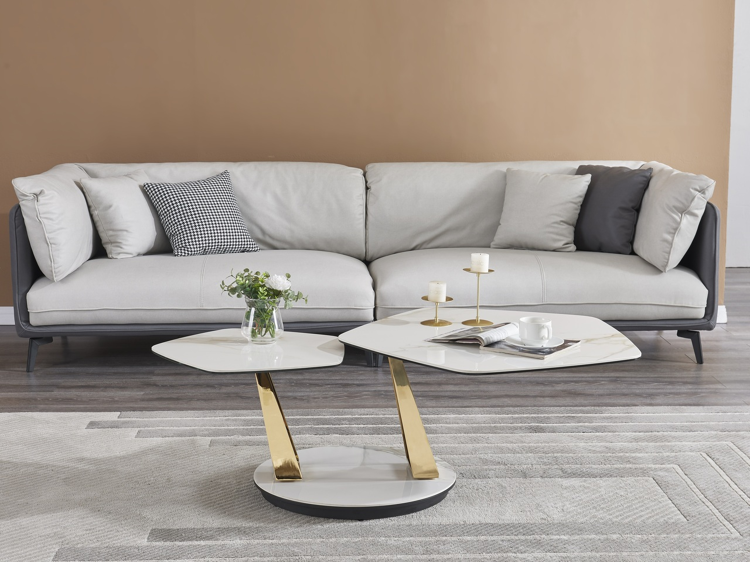 MC Orleans Coffee Table In White and Gold by J&M | 1StopBedrooms