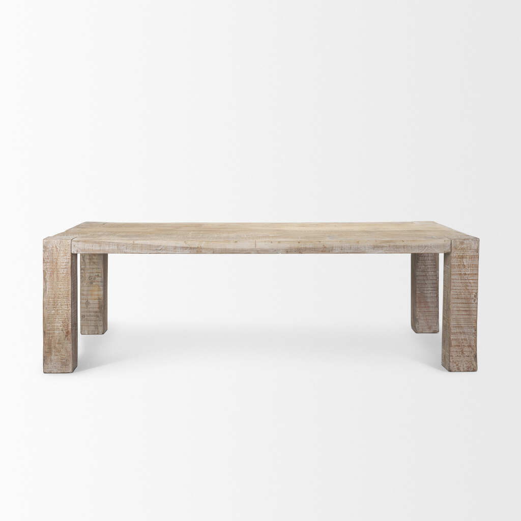 Mcarthur 94 Inch Reclaimed Wood Dining Table In Brown by Mercana ...