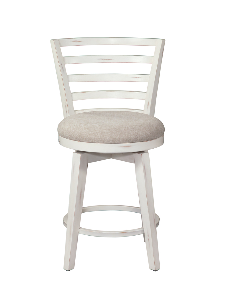 Meadowbrook Counter Height Swivel Stool In White Wash by American ...