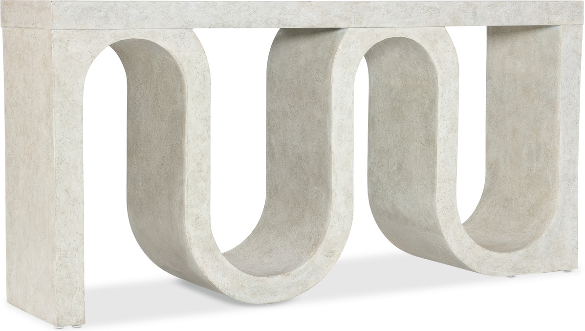Melange Snaked Console Table In White by Hooker | 1StopBedrooms