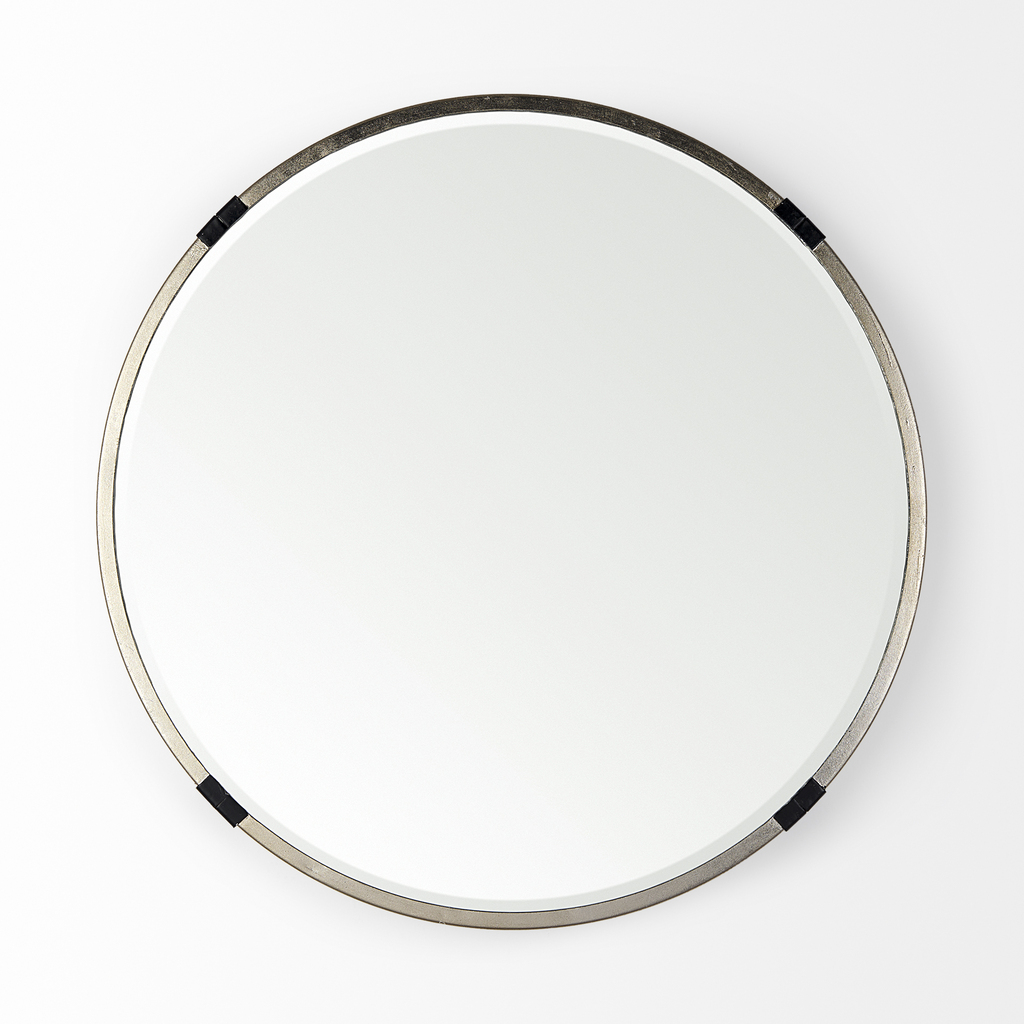 Melissa 23 Inch Small Round Metal Wall Mirror In Gold by Mercana ...