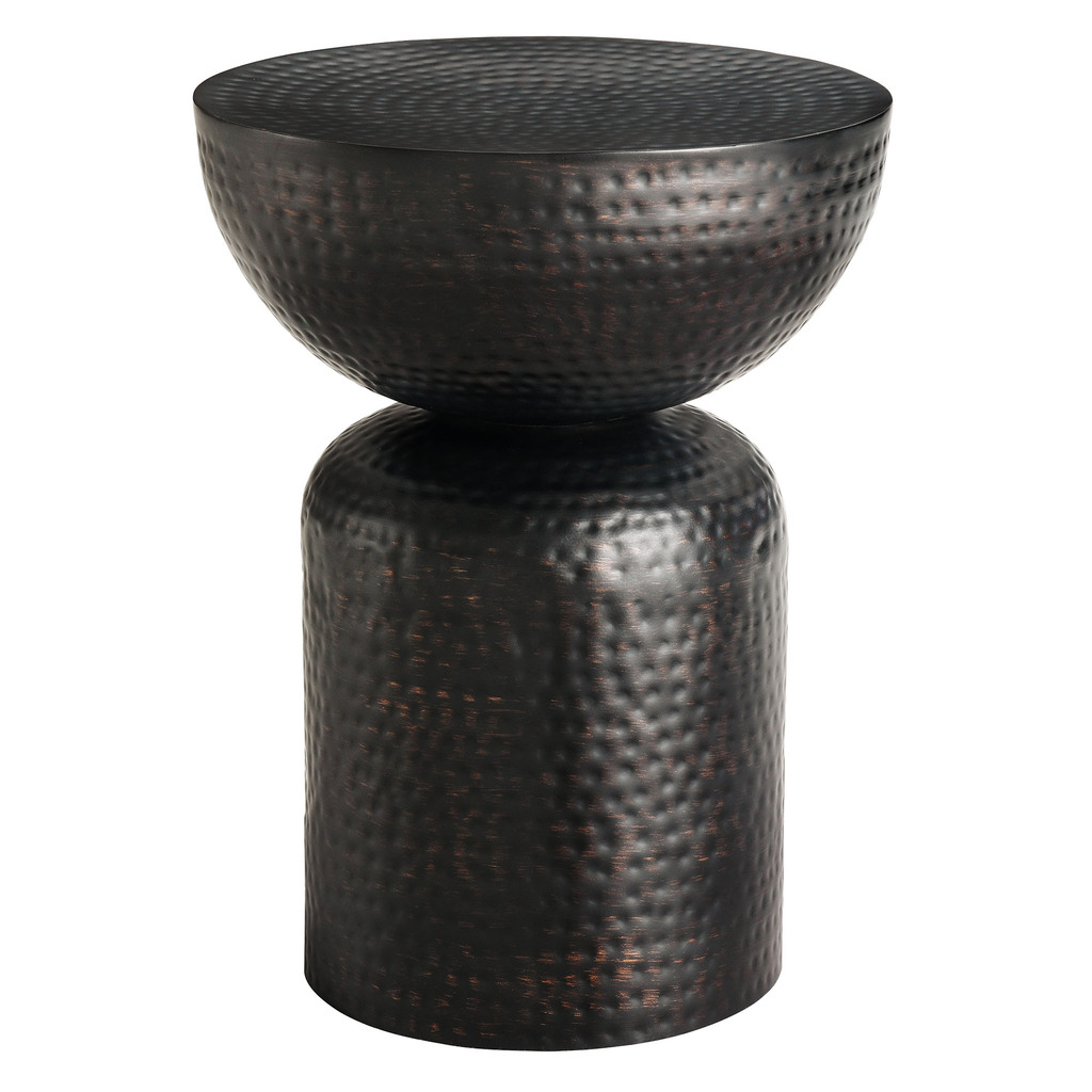 Mella Metal Hammered Side Table In Black by Modway | 1StopBedrooms