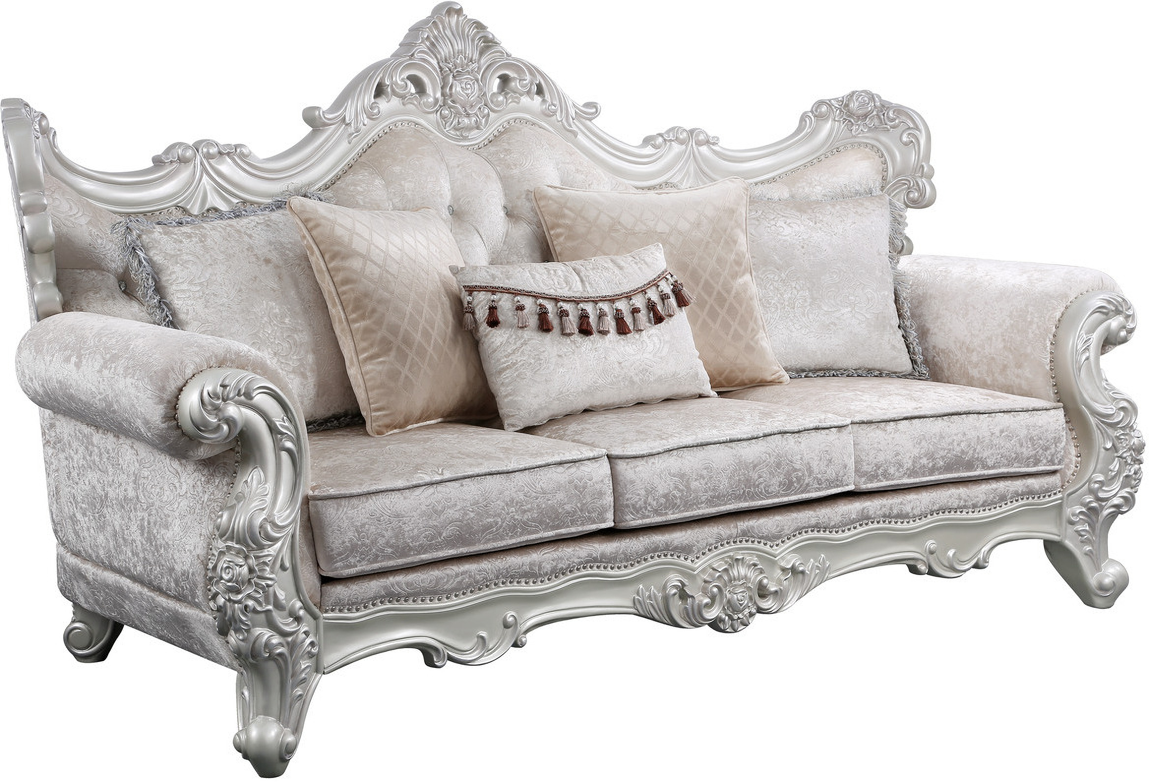 Melrose Sofa In Silver by Galaxy Home Furnishings | 1StopBedrooms
