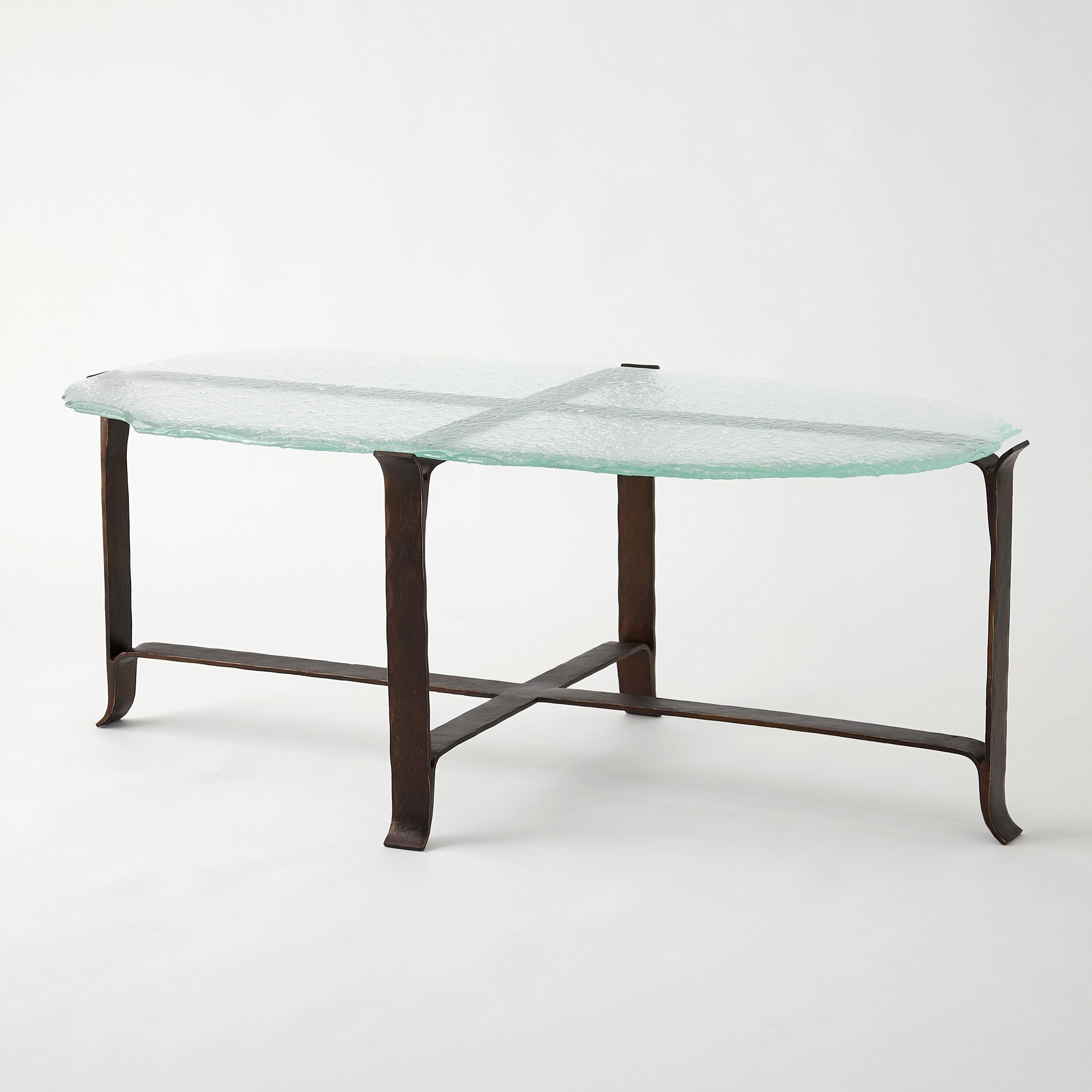 Melting Glass Cocktail Table In Bronze by Global Views | 1StopBedrooms
