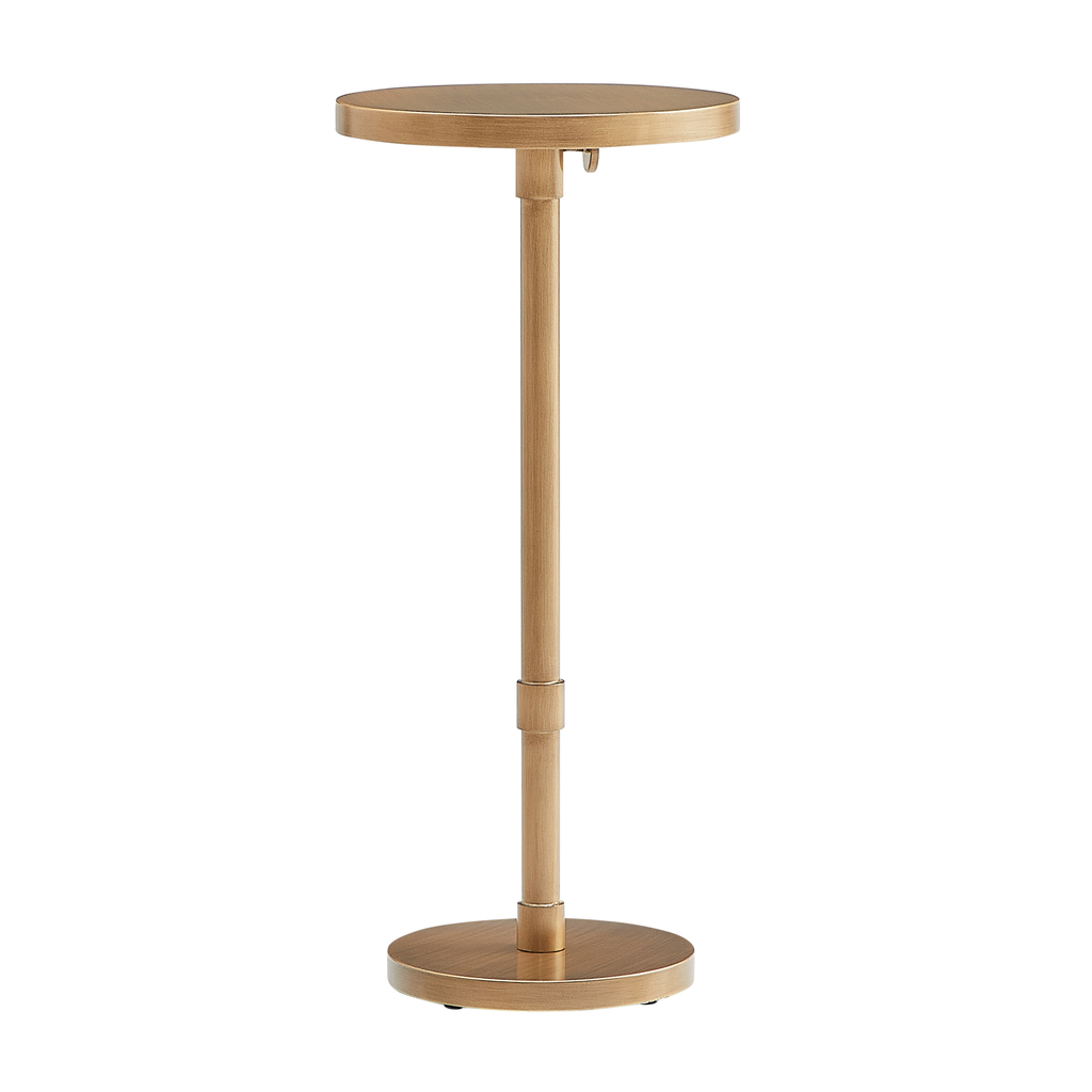 Meraux Adjustable Height Accent Table In Antique Brass by Comfort ...