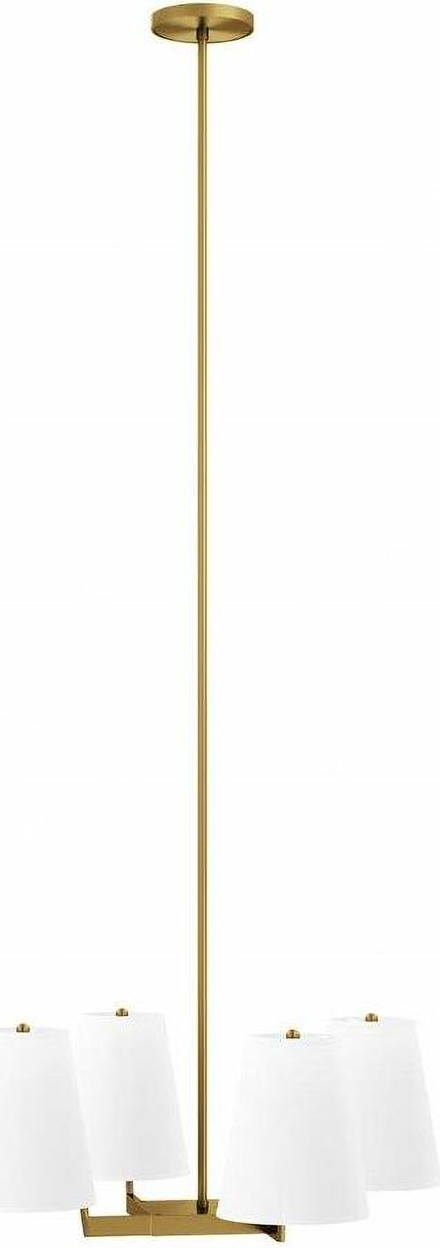 Mercer White And Brushed Brass 4-Light Pendant Light by Modway ...