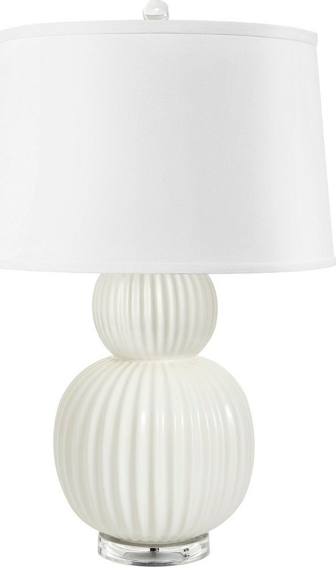 Meridian Lamp Without Shade In White Cloud by Villa & House | 1StopBedrooms