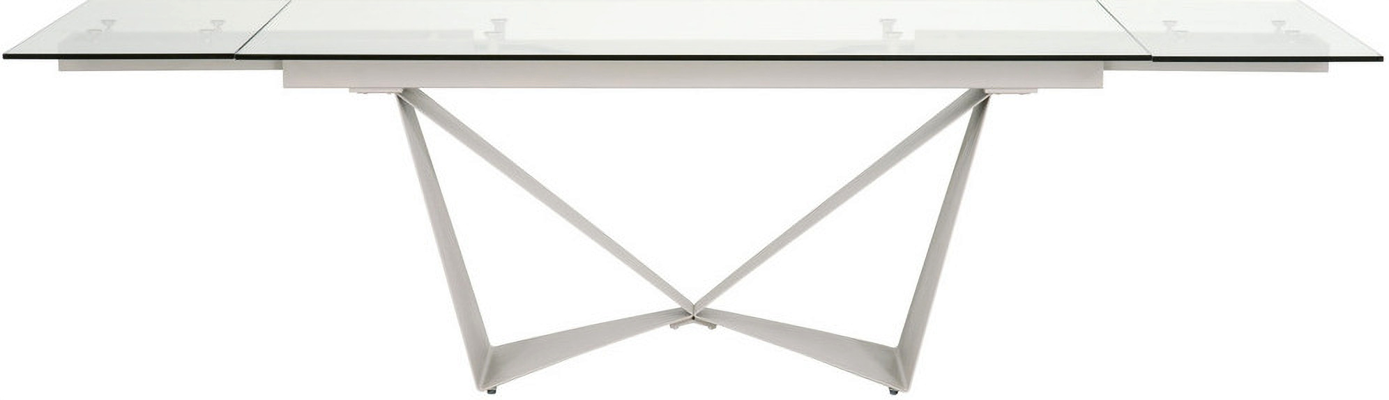 Meridian Vida Extension Dining Table In Matte Light Gray by Essentials ...