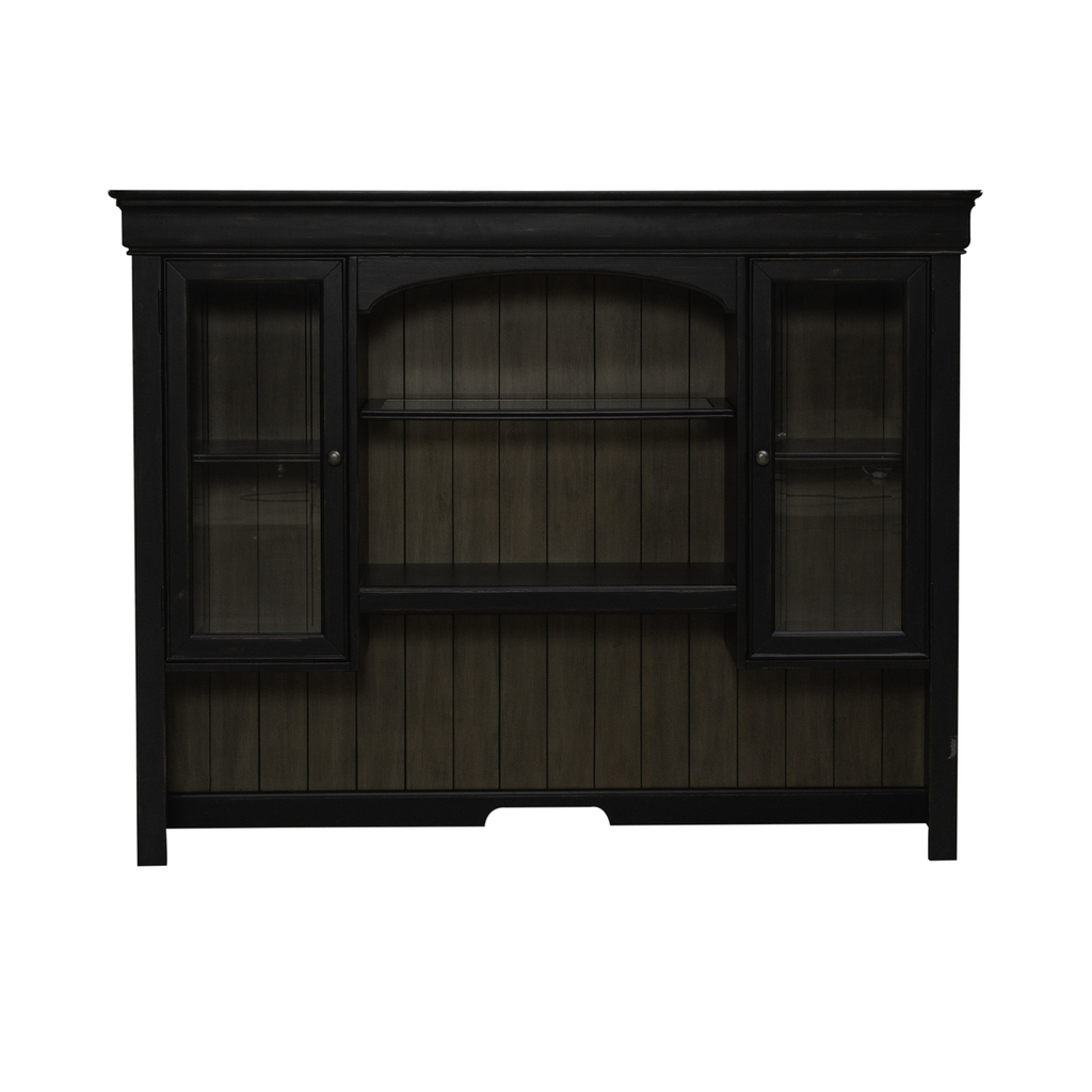 Meritage Jr Executive Credenza Hutch In Black by Liberty | 1StopBedrooms
