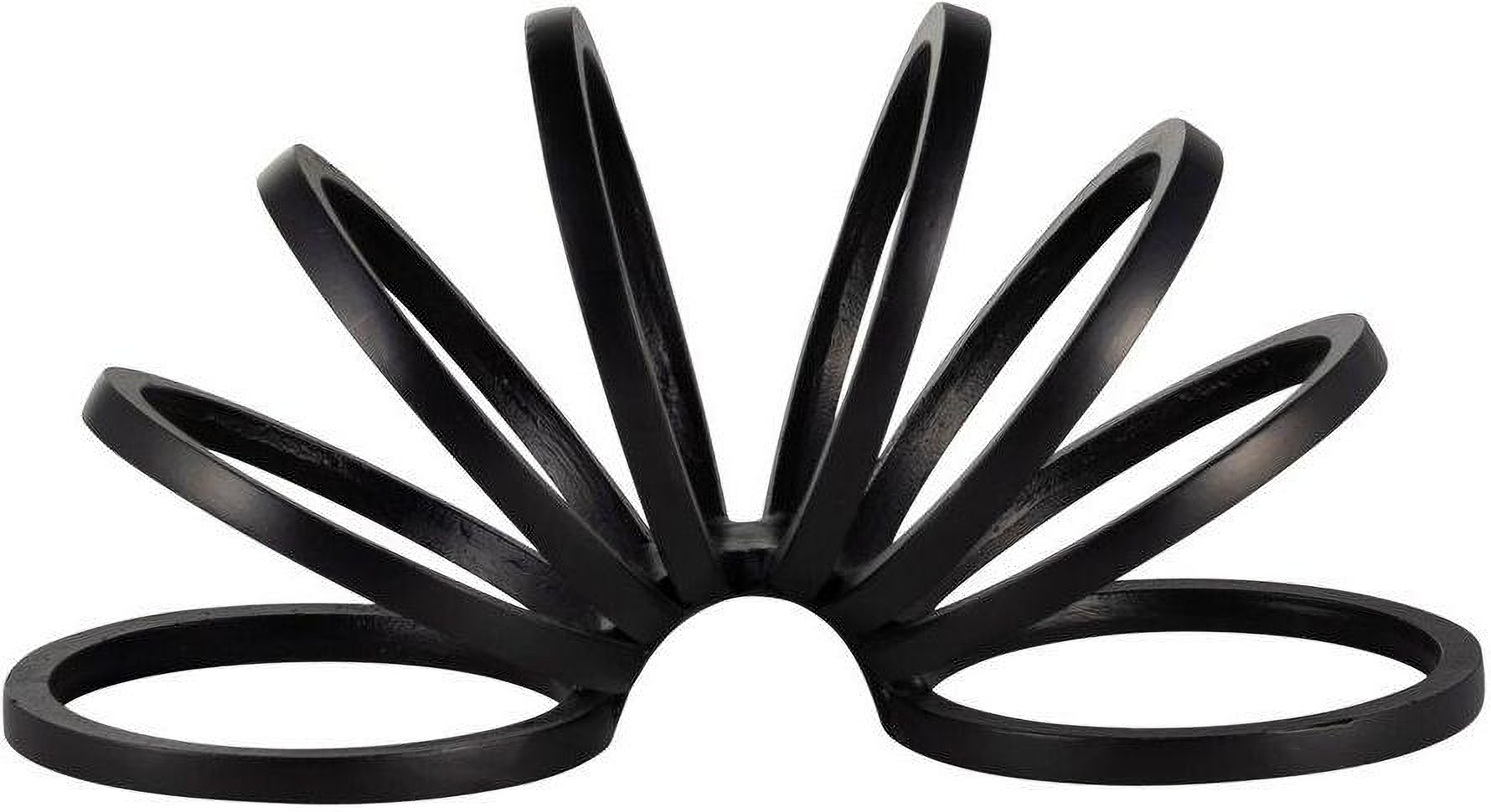 Metal 11 Inch Slinky Ring Decor In Black by Sagebrook | 1StopBedrooms