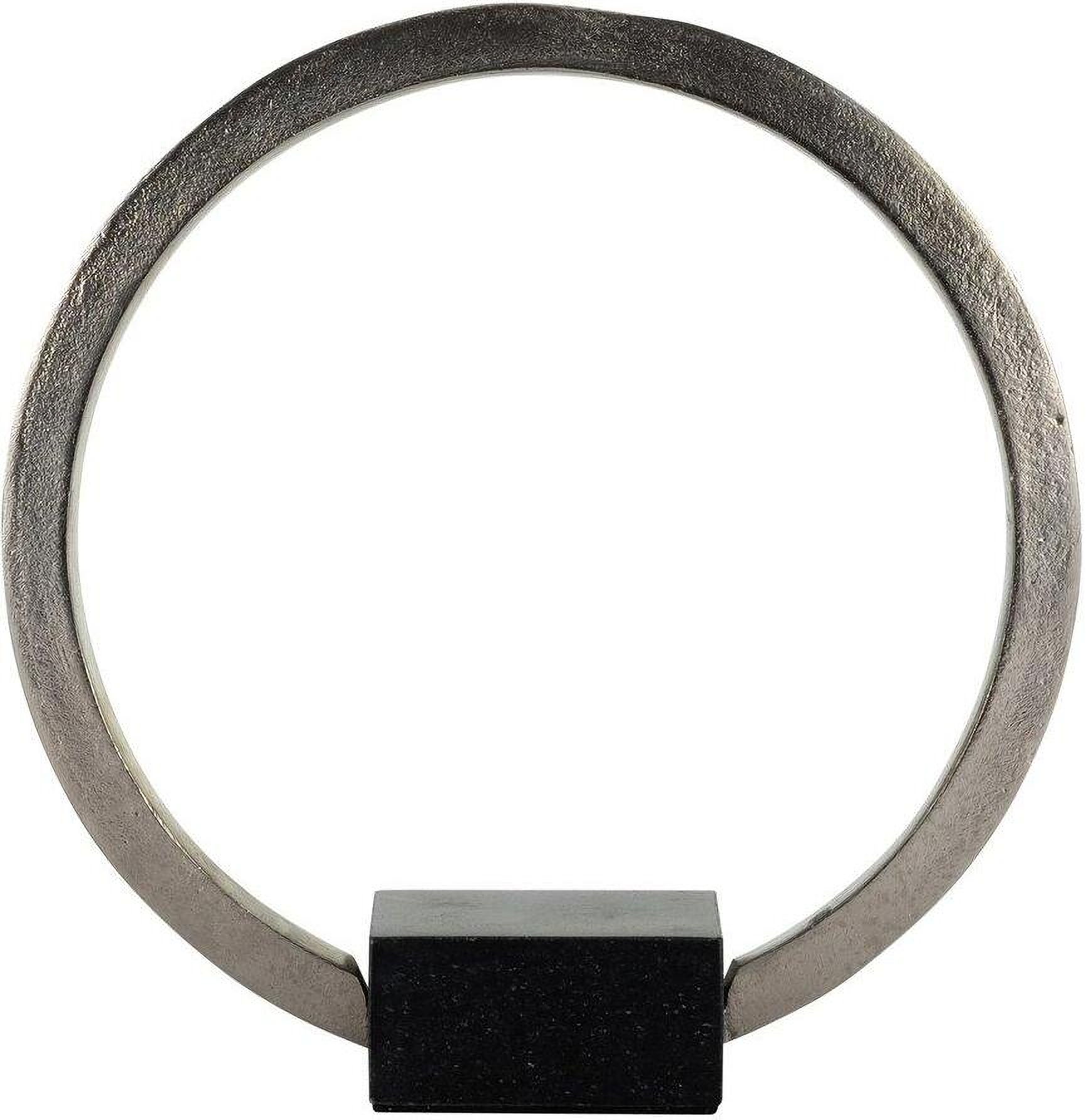 Metal 12 Inch Standing Ring With Base In Nickel And Black by Sagebrook ...