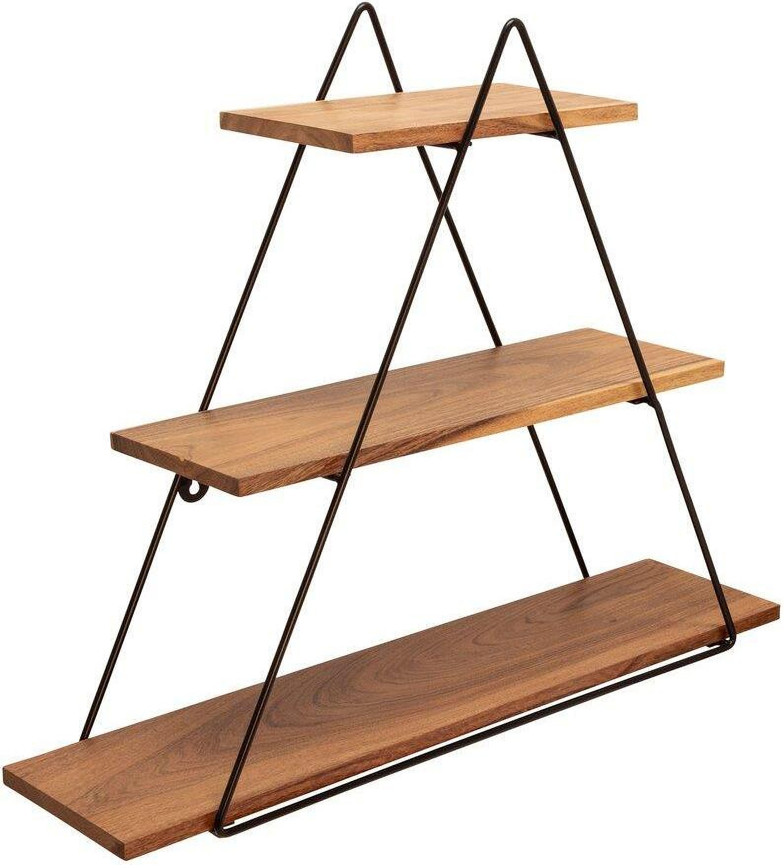 Metal And Wood 20 Inch Triangle Wall Shelf In Brown by Sagebrook ...