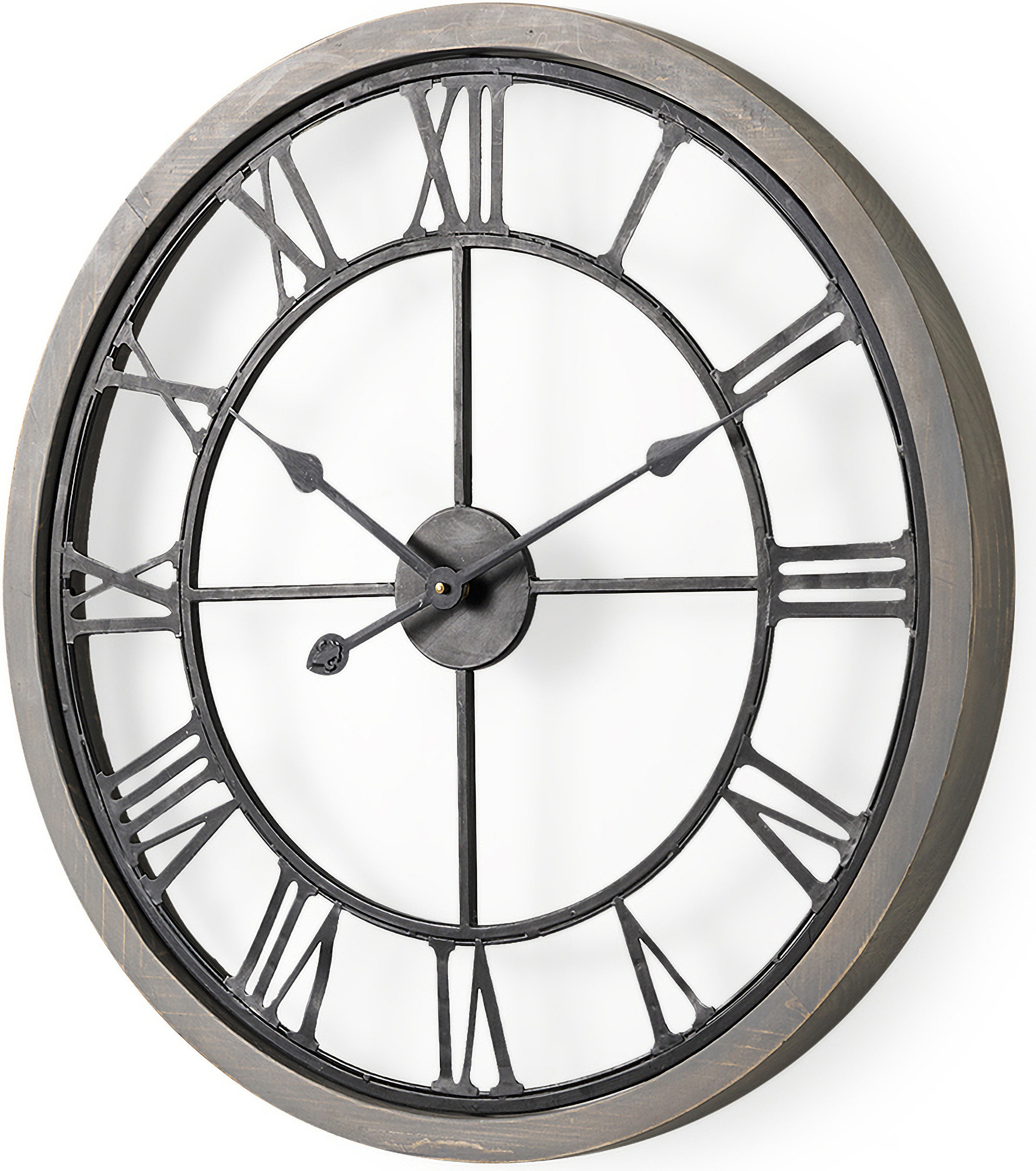 Mething 25 Inch Wall Clock In Gray by Mercana | 1StopBedrooms