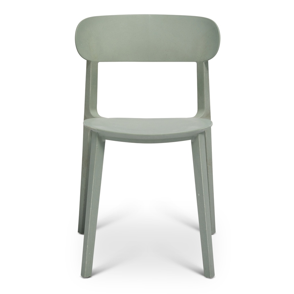 Metro Spencer Eco-Friendly Outdoor Stacking Chair Set of 4 In Moss Grey ...