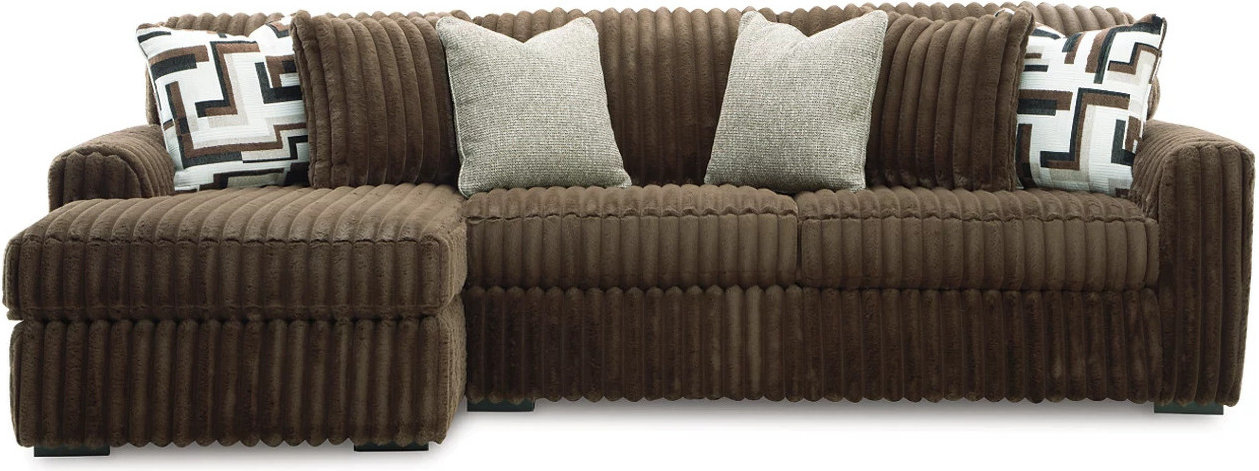 Midnight-Madness 2-Piece Sectional Sofa with LAF Chaise In Chocolate by ...