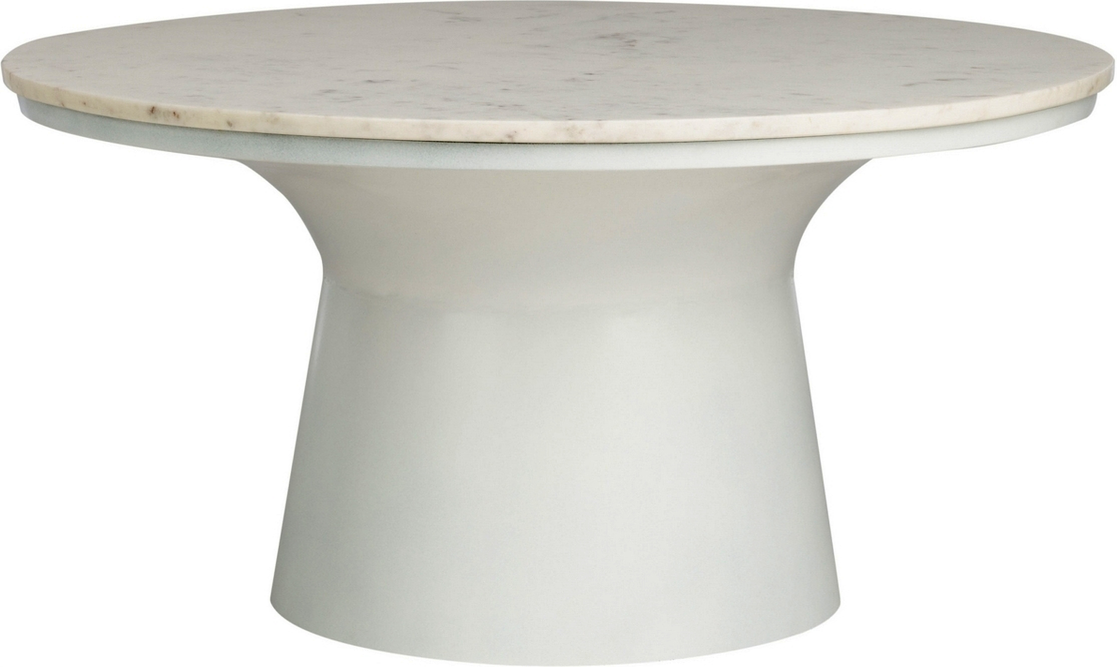 Mila White Marble and White Pedestal Coffee Table by Safavieh ...