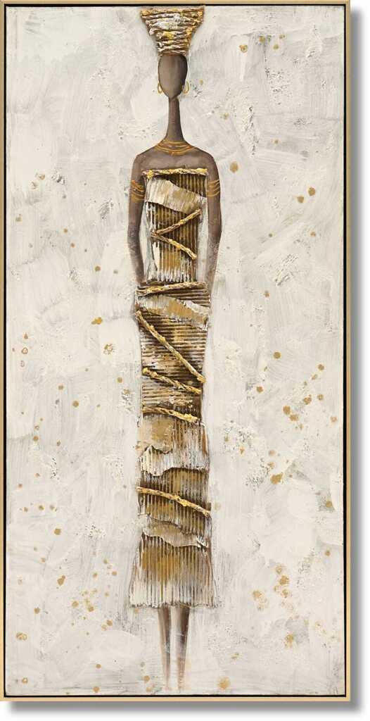 Mindful GiIded Grace Textured Goddess Canvas Wall Art In Multi by ...