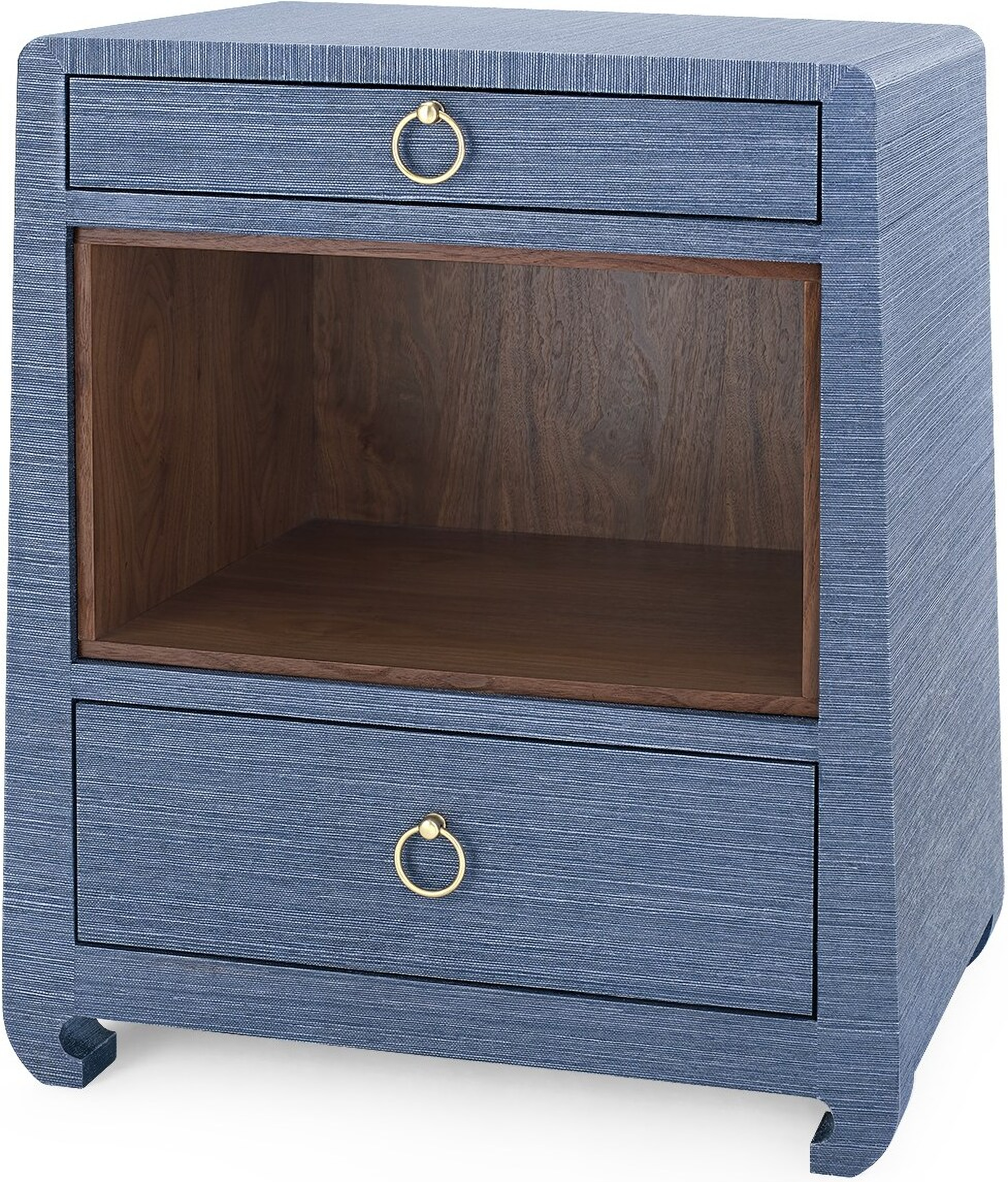 Ming 2-Drawer Side Table In Navy Blue by Villa & House | 1StopBedrooms