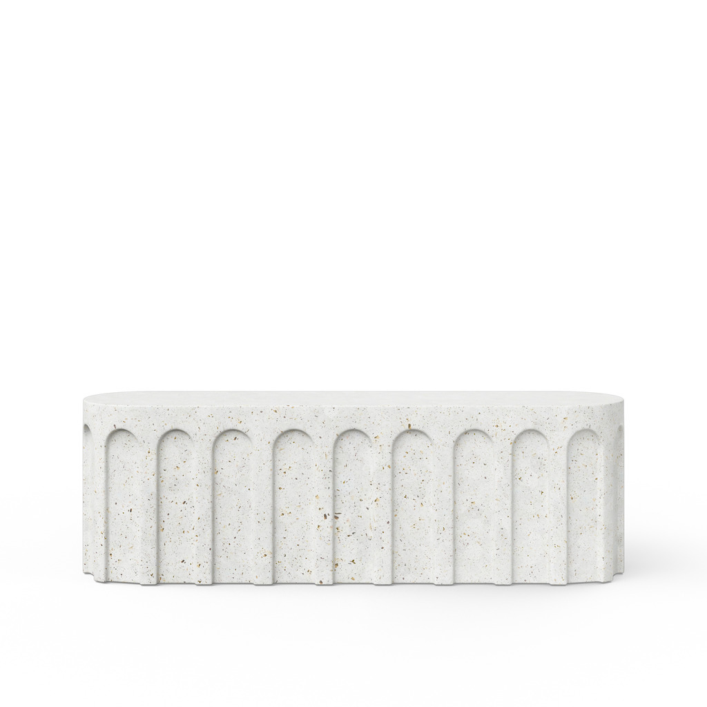 Mixx Atlas Bench In Ivory Terrazzo by Urbia | 1StopBedrooms