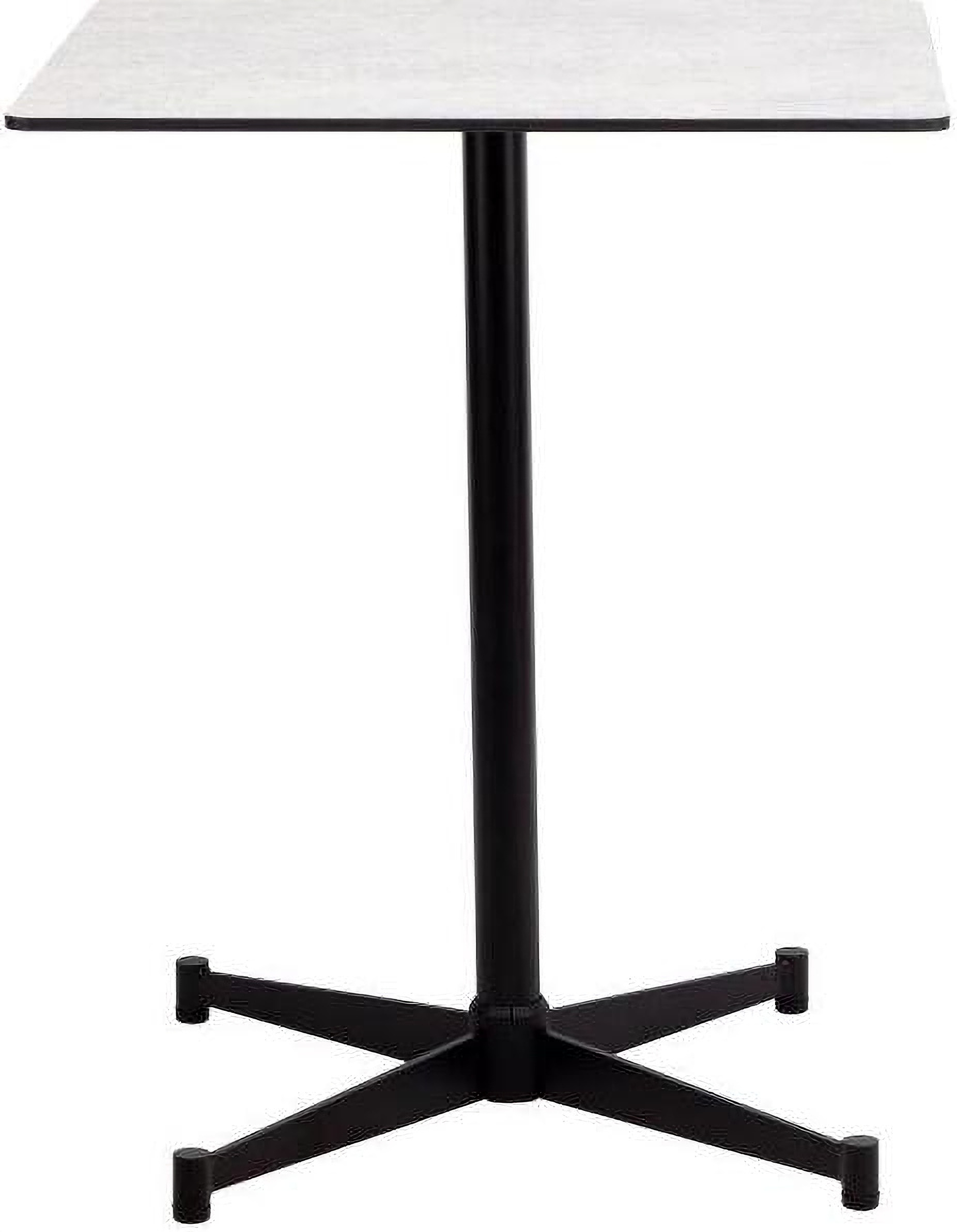 Pinto Grey Square Laminate Top Dining Table With Black Base by Mobital ...