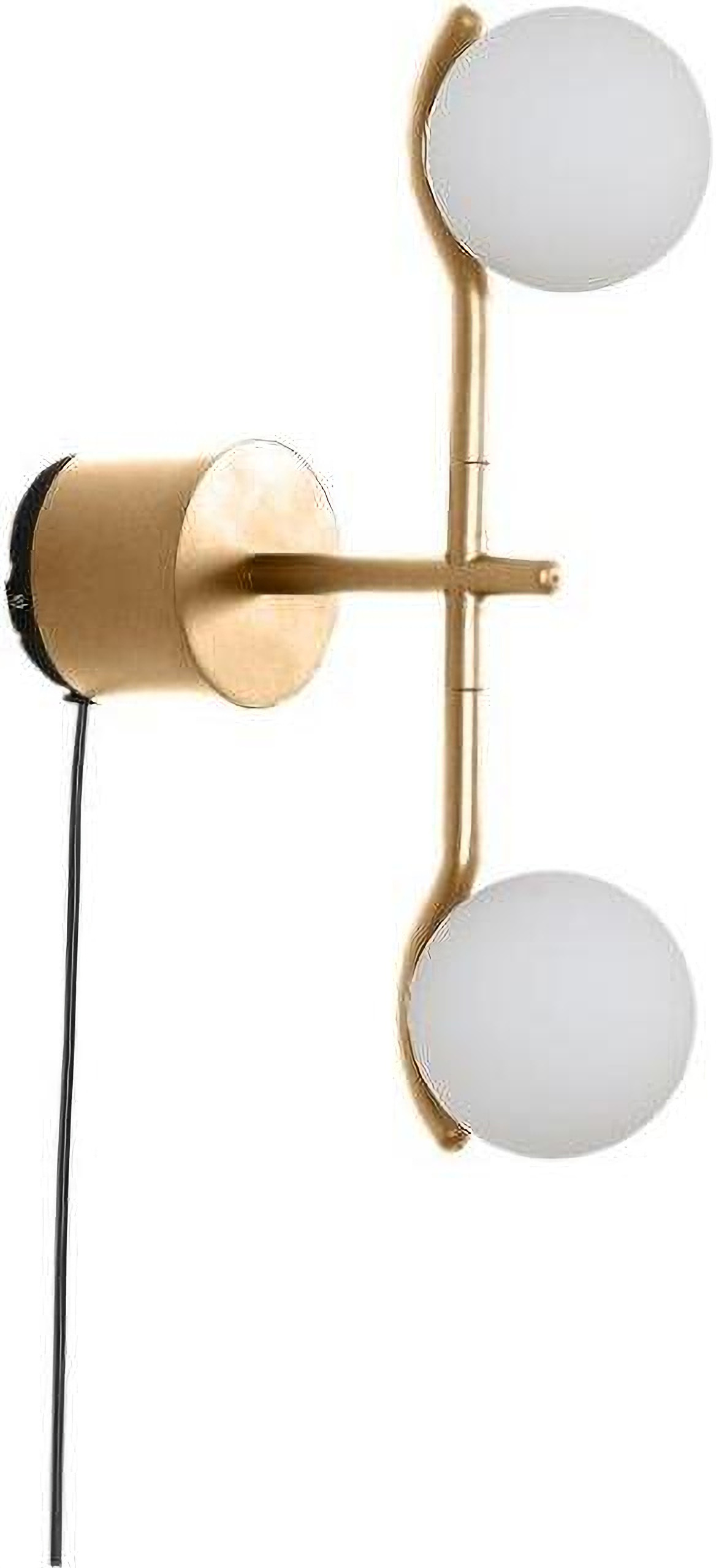 Pluto Wall Lamp In Glass And Brass by Mobital | 1StopBedrooms