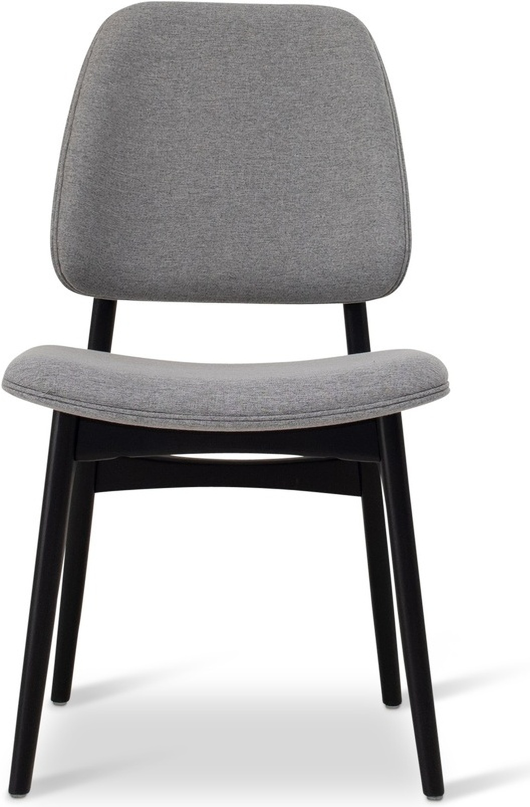 Modern Brazilian Ariel Side Chair In Essence Grey Upholstery and Ebano ...
